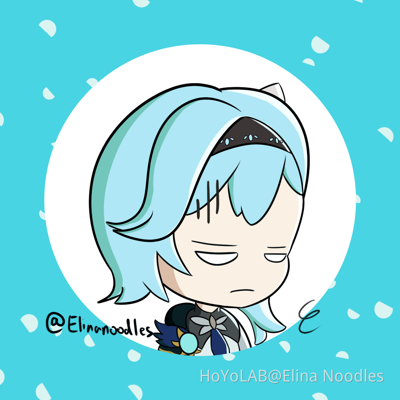 Eula sticker 2 (By Elina Noodles) Genshin Impact | HoYoLAB