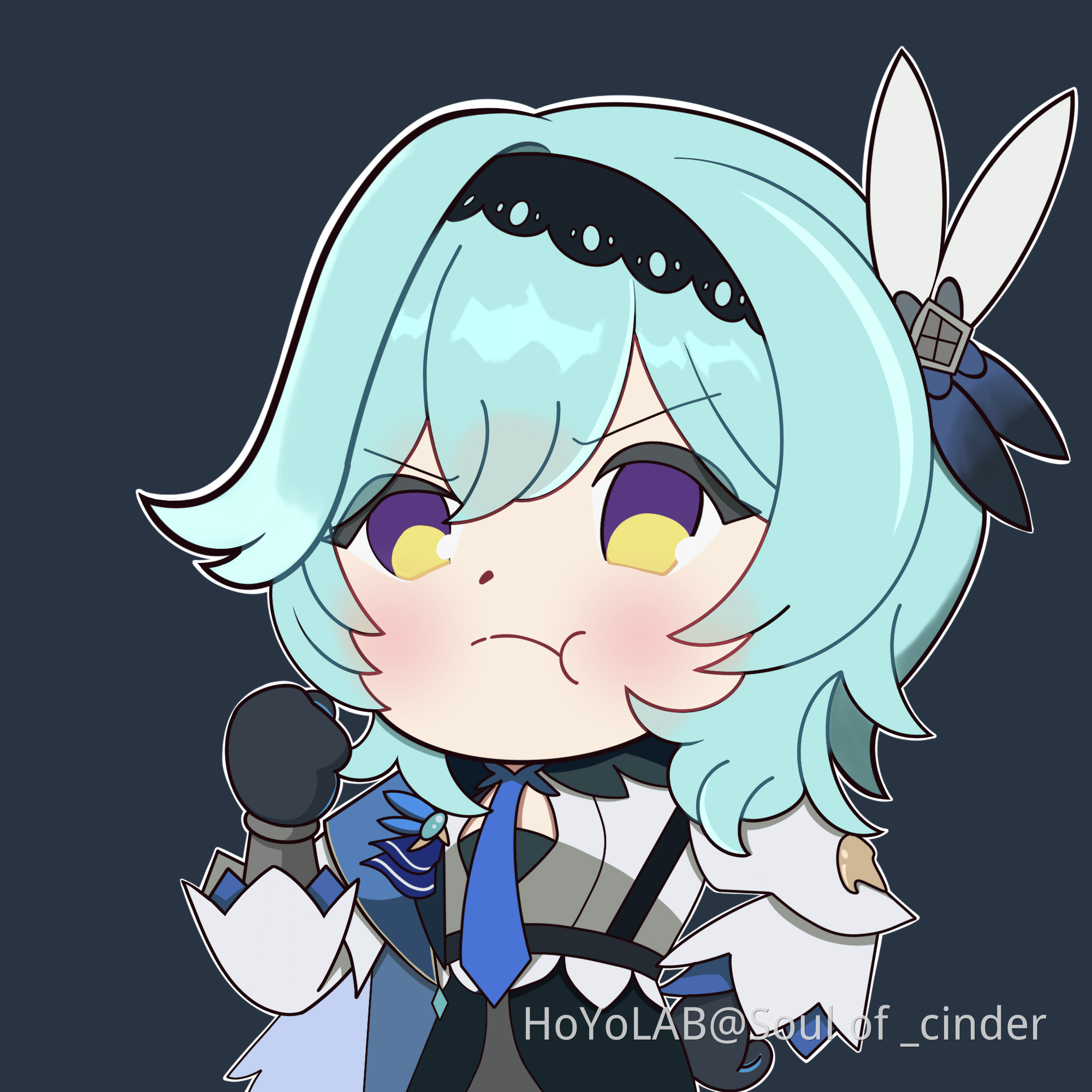 Eula emote sticker .2 Genshin Impact | HoYoLAB