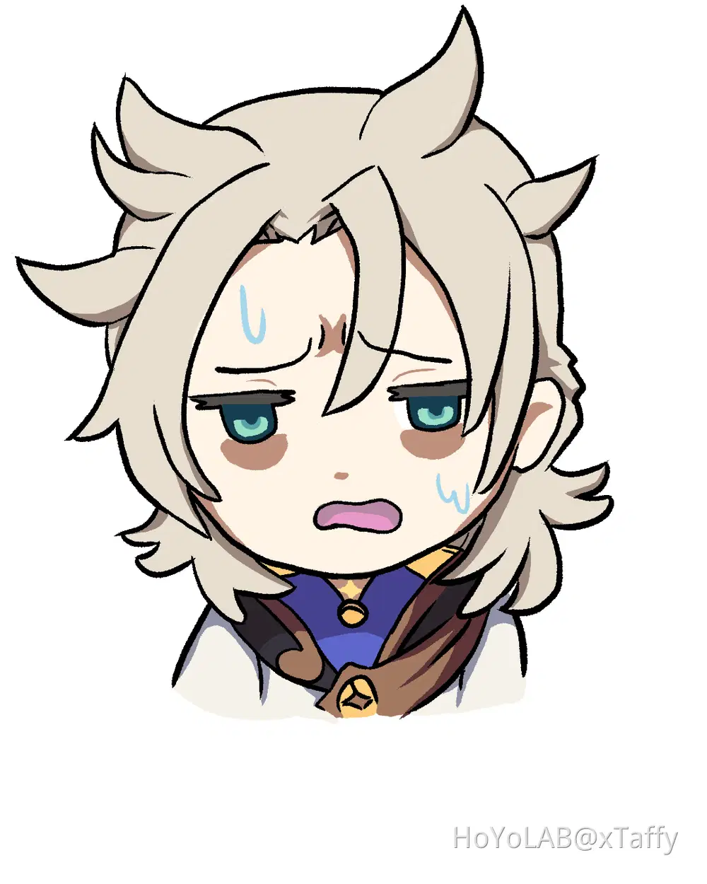 tired chibi expression