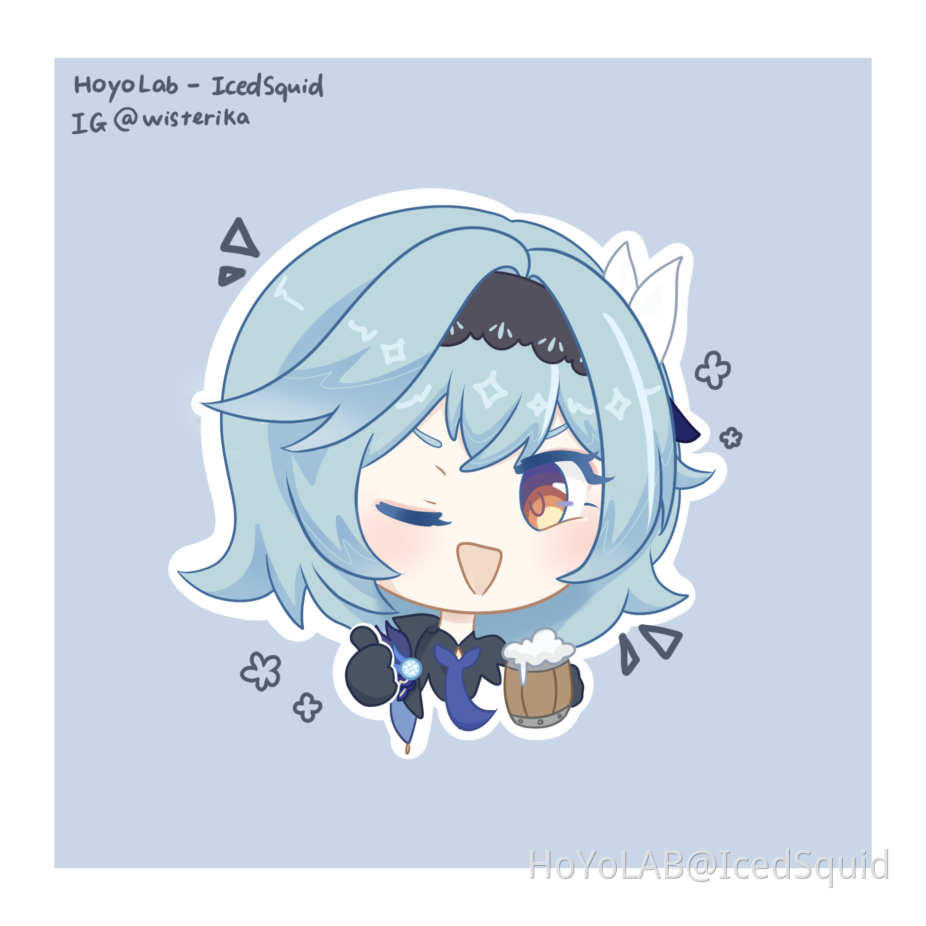 Eula Sticker - Cheers~ Genshin Impact | HoYoLAB