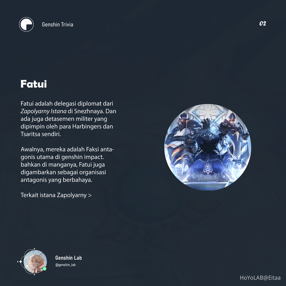 Fatui, Delegasi Diplomat dari Snezhnaya Genshin Impact | HoYoLAB