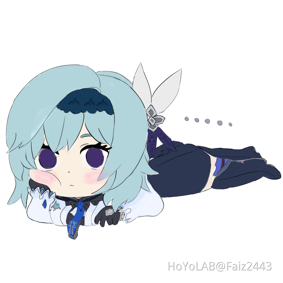 Eula emote sticker "Boring" | Genshin Impact | HoYoLAB