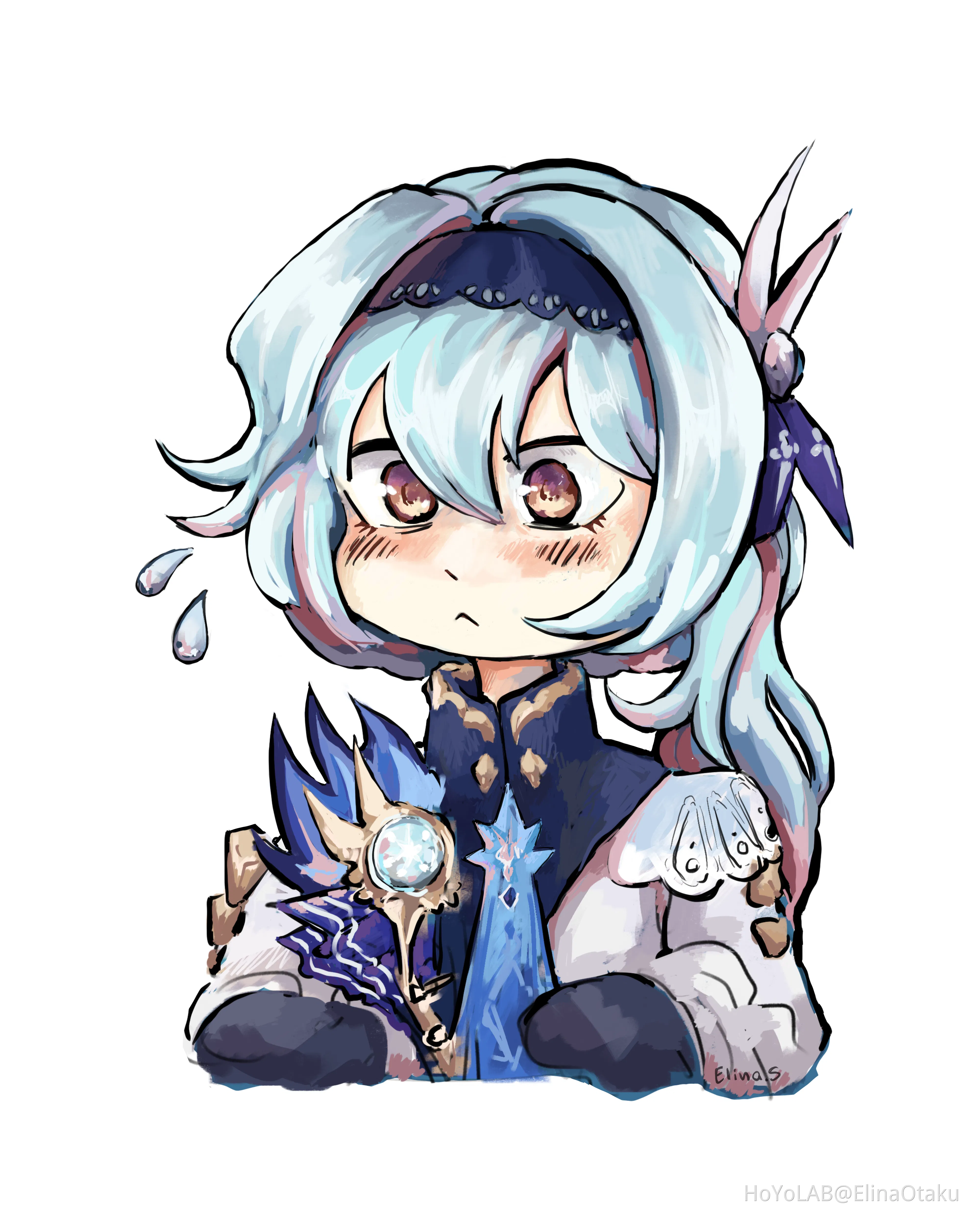 Eula chibi sticker contest Genshin Impact | HoYoLAB