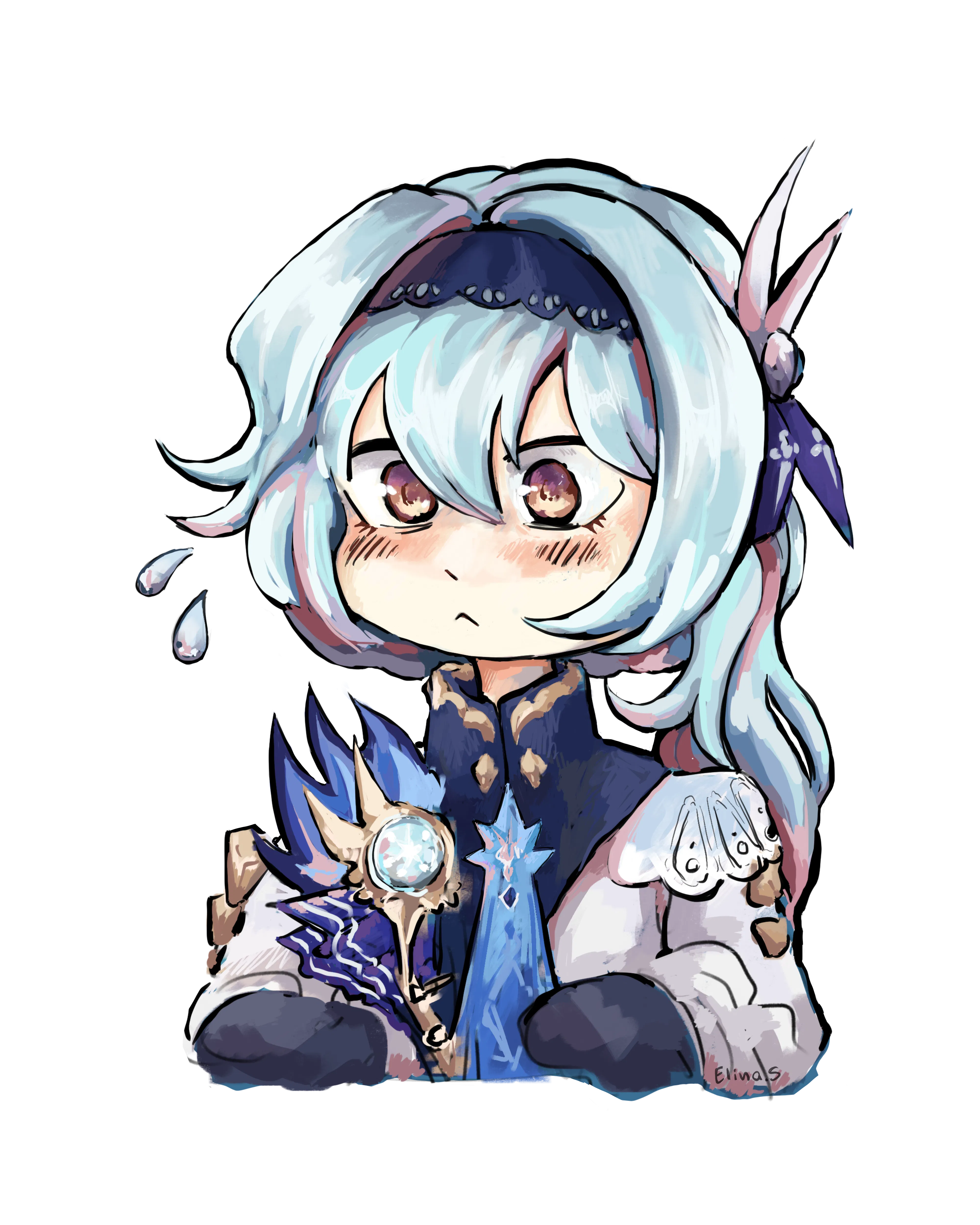 Eula chibi sticker contest Genshin Impact | HoYoLAB