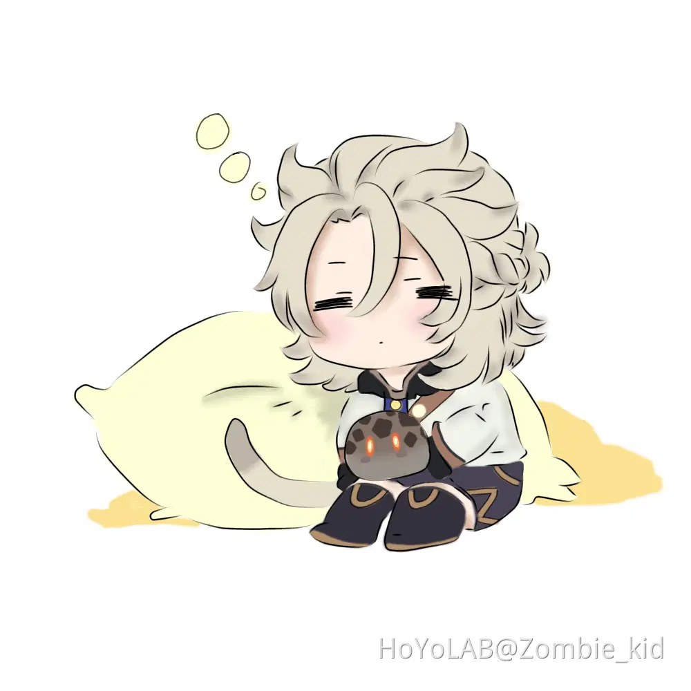 sleeping chibi emote