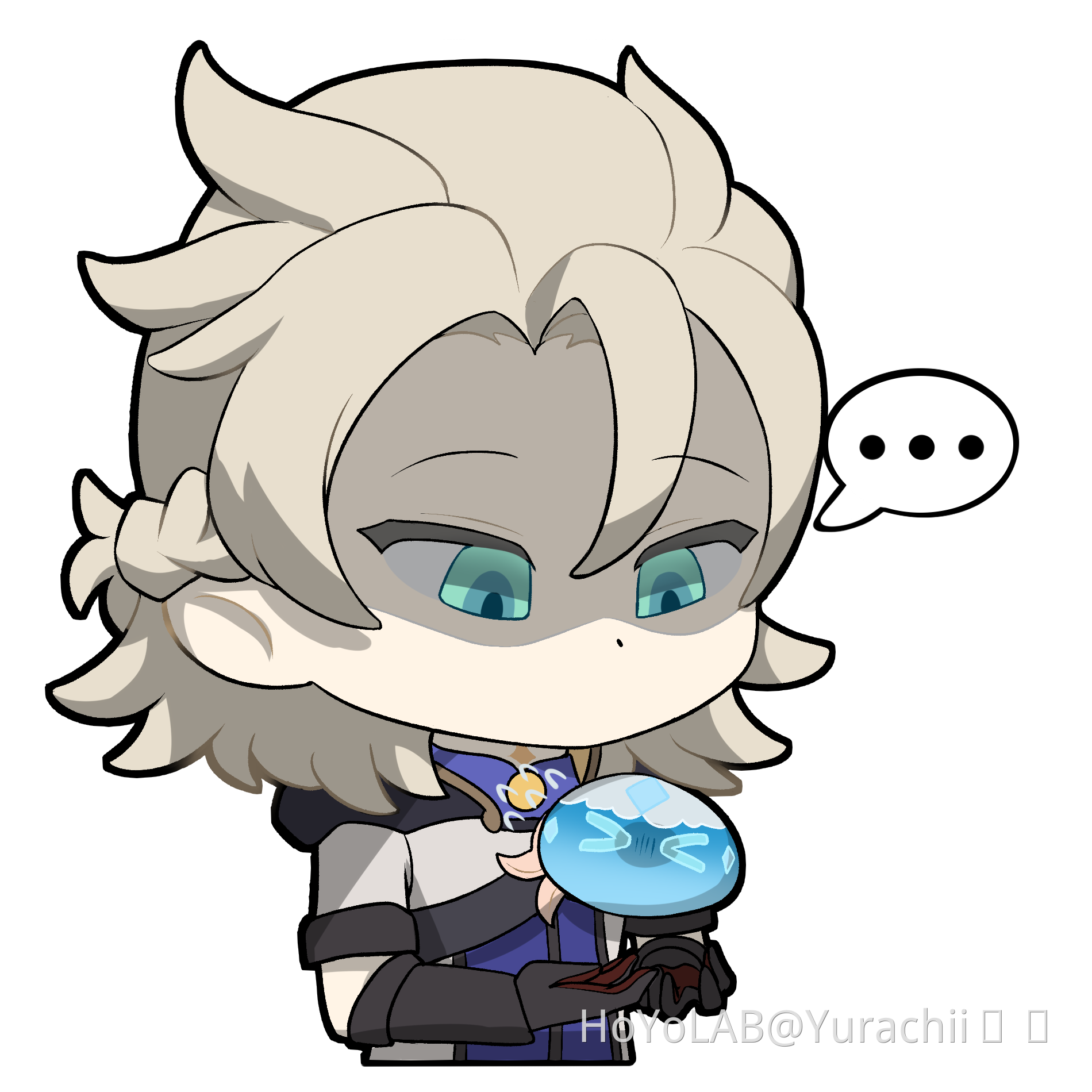 Albedo with a Cryo slime Genshin Impact | HoYoLAB