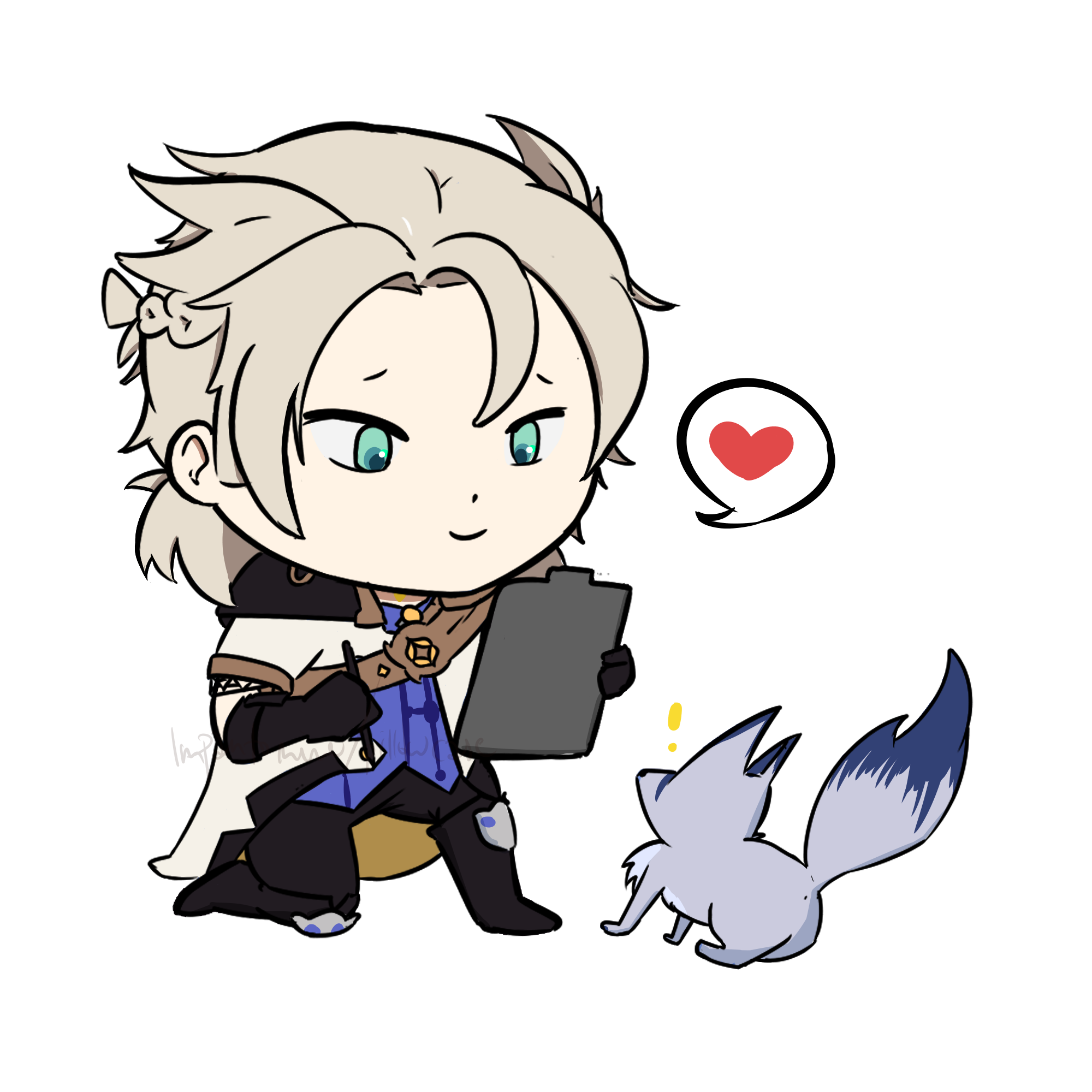 Albedo and the Snow Fox - HoYoverse Player Community