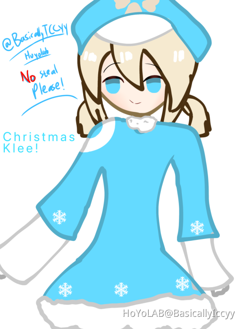 Klee but with a Christmas dress or something? Genshin Impact | HoYoLAB