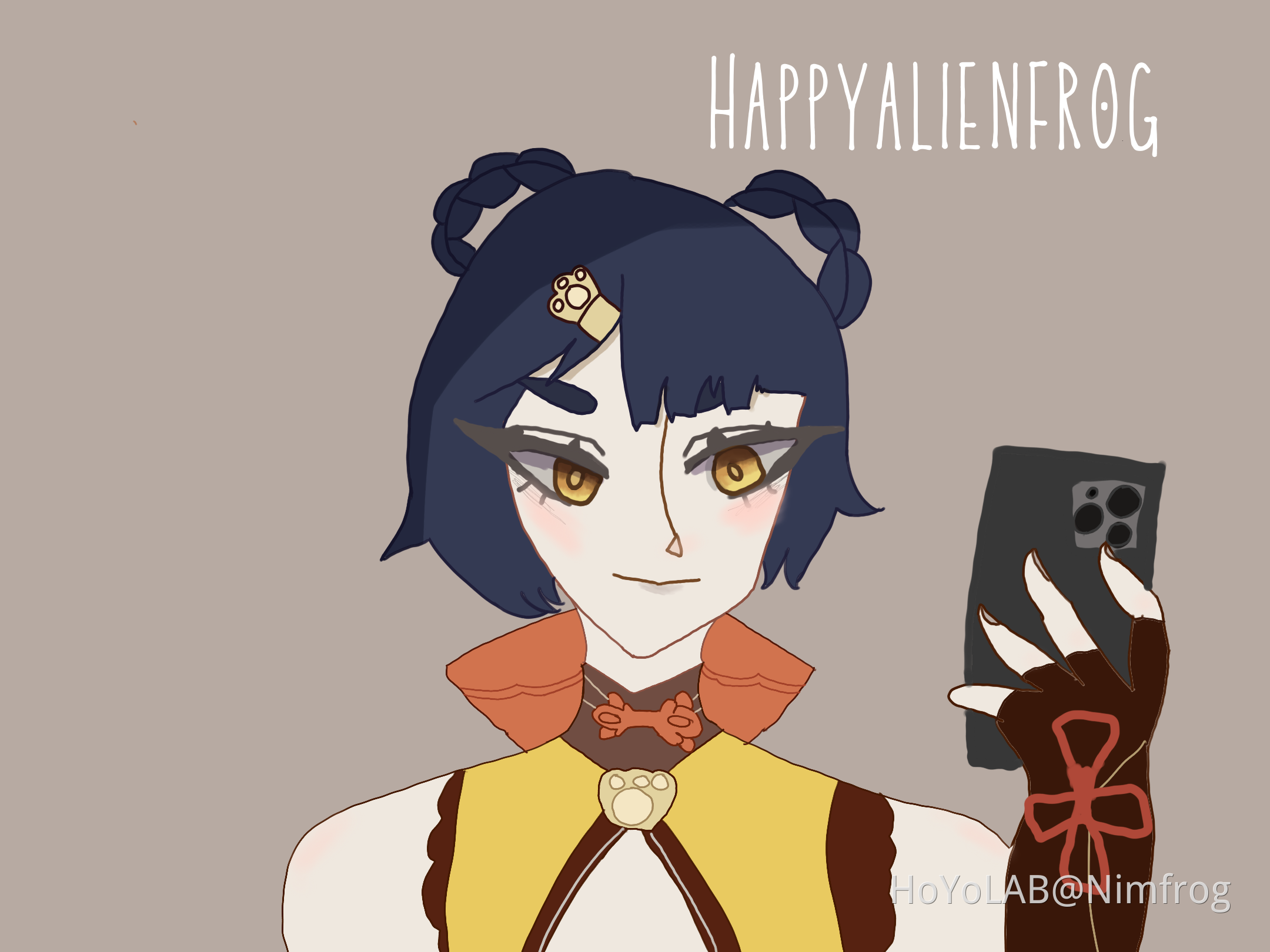 A drawing I made for Xiangling’s birthday! - miHoYo Player Community