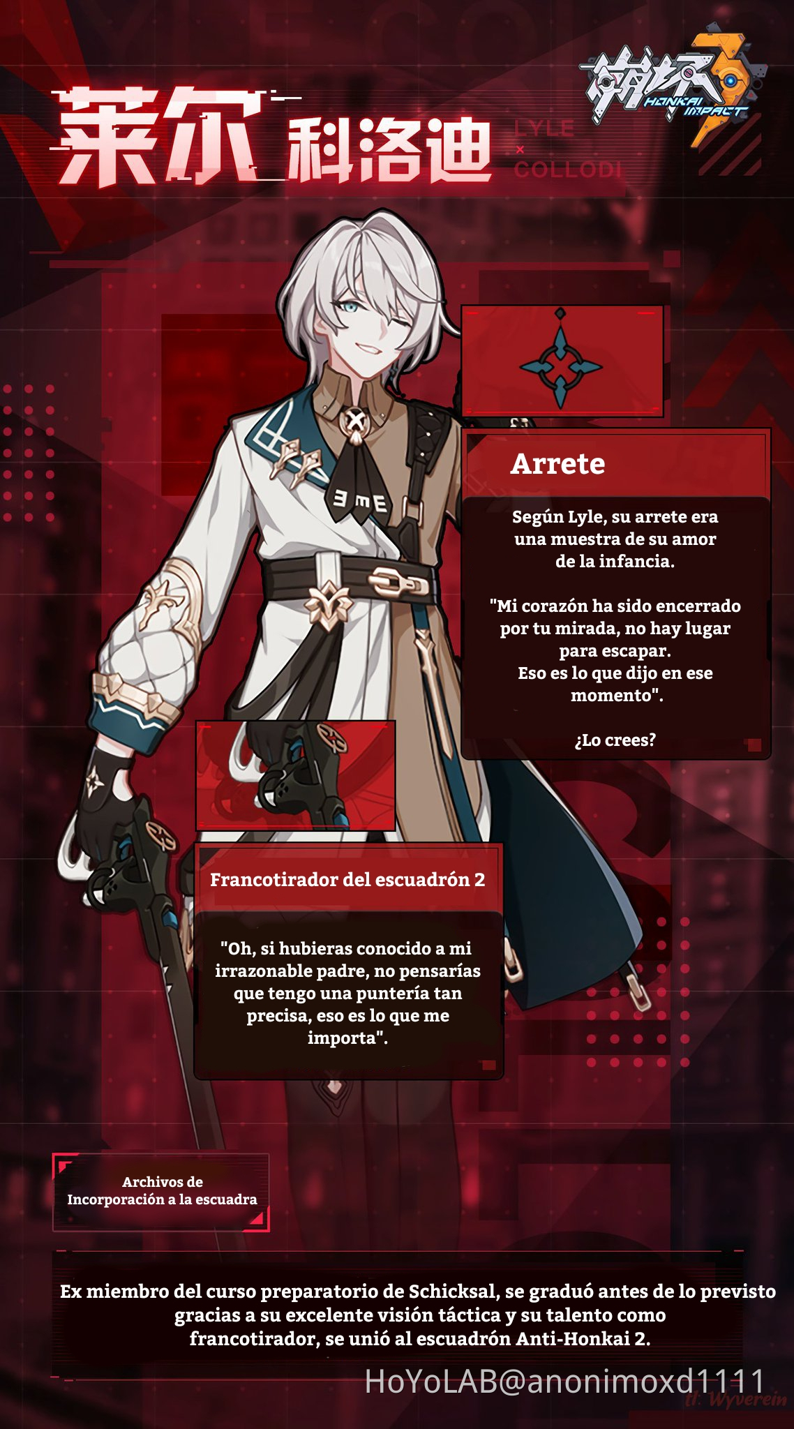 Lyle Collodi información Honkai Impact 3rd | HoYoLAB