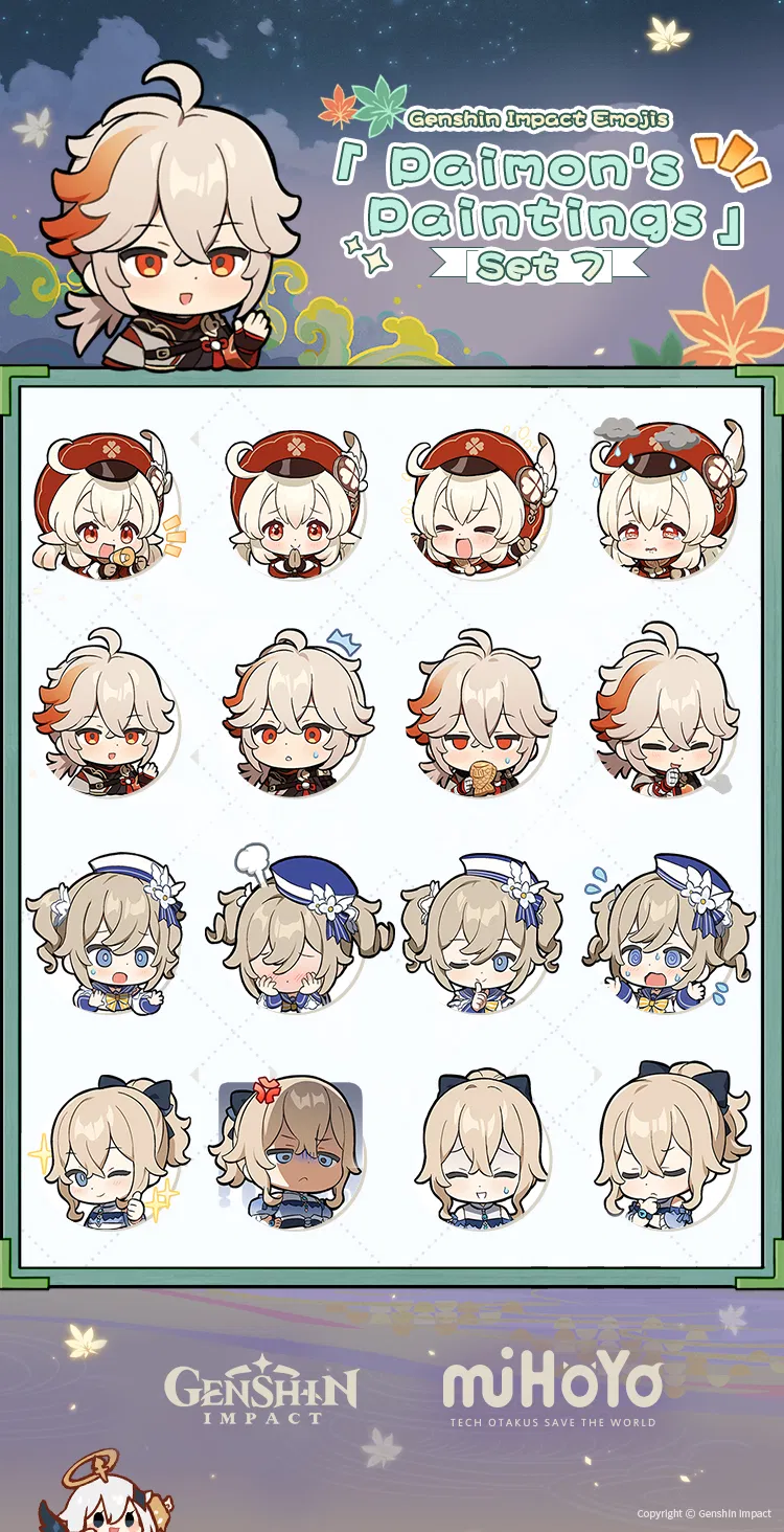 Genshin Impact ｜ Paimon's Paintings VII Emojis Now Available! Genshin ...