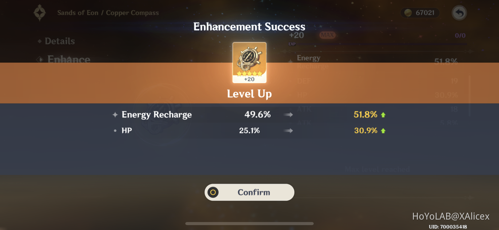 3 rolls all went into hp% Genshin Impact | HoYoLAB