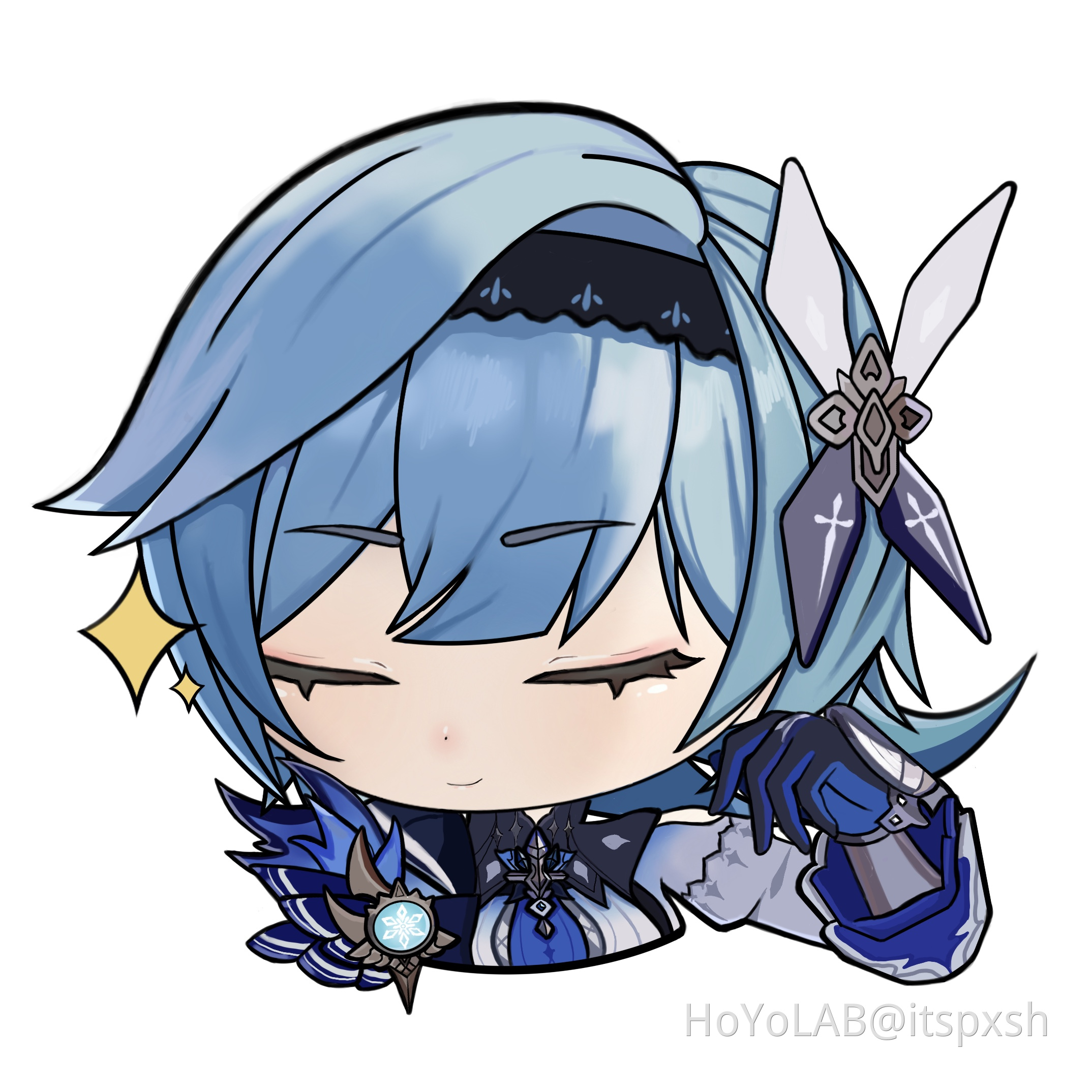 Eula Sticker " Ha! " Genshin Impact | HoYoLAB