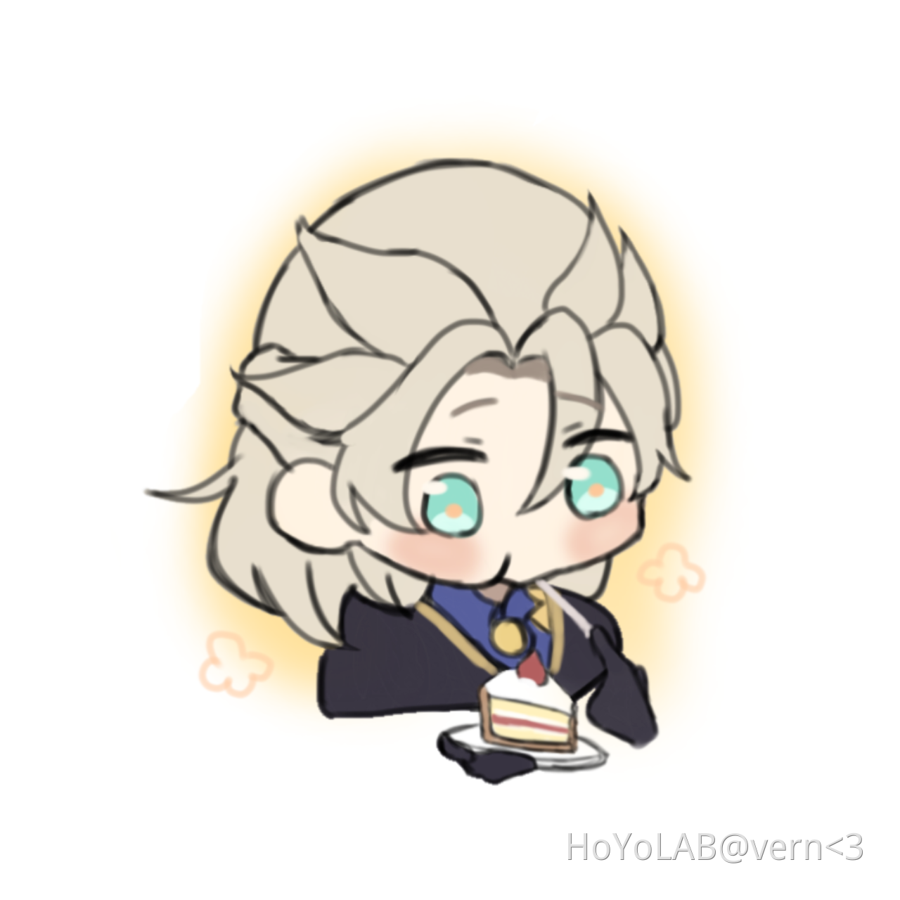 albedo stickers!! (4/4) “source of energy: desserts” Genshin Impact ...