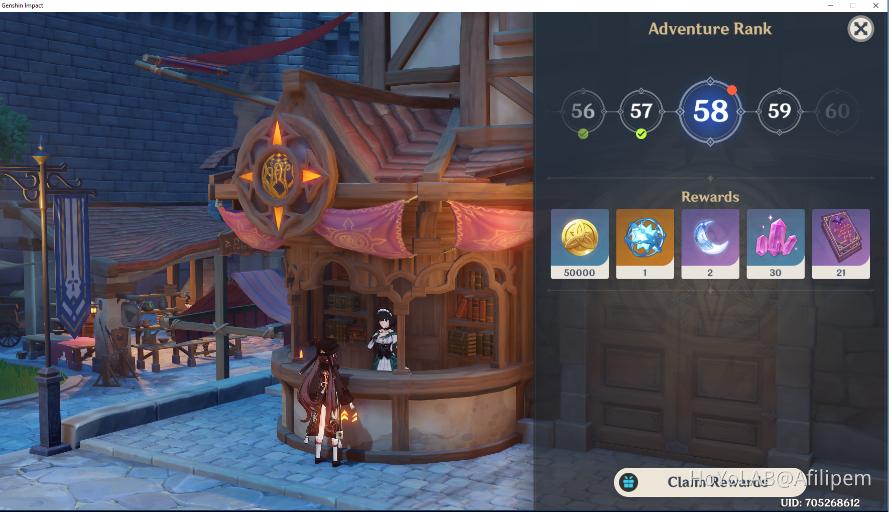 Adventure Rank 58 Genshin Impact | HoYoLAB