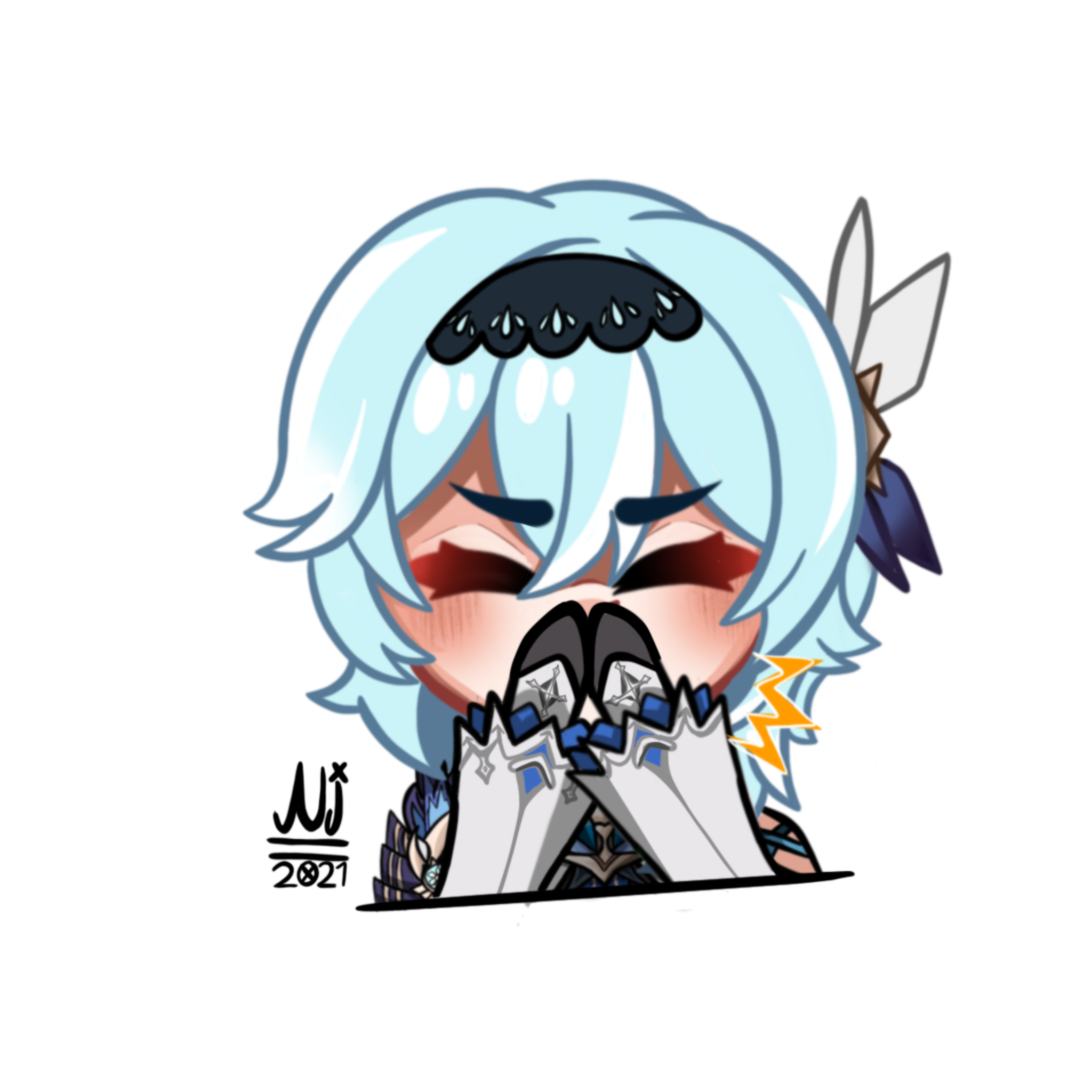 Eula sticker “Achoo!!” Genshin Impact | HoYoLAB