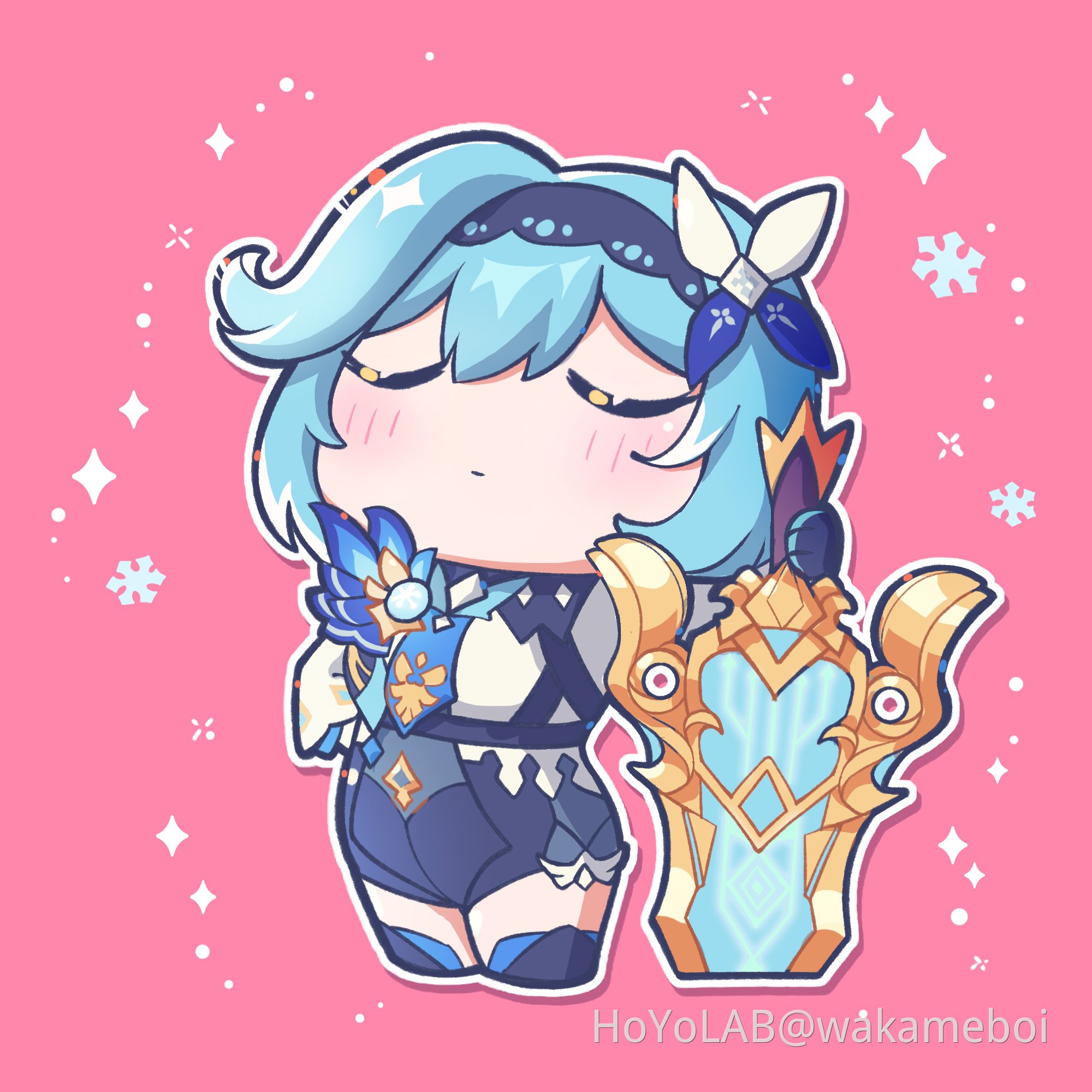 Eula's Winning Face - Eula Sticker Contest Entry Genshin Impact | HoYoLAB