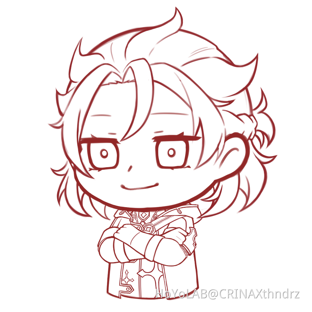 Albedo emoji sticker [4/5] (Smirk) | Genshin Impact | HoYoLAB