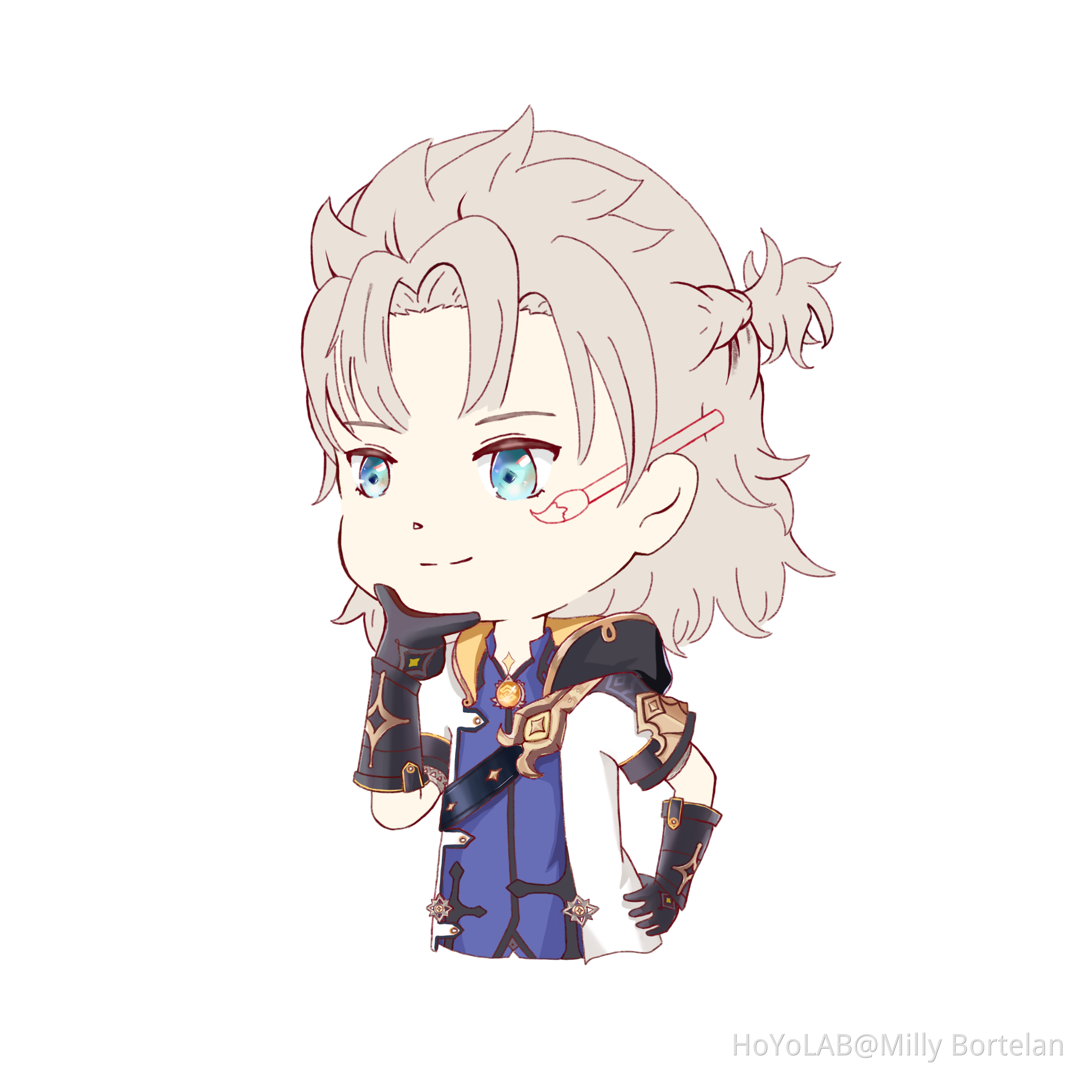 Albedo satisfied emoji 阿貝多滿意表情 | Genshin Impact | HoYoLAB