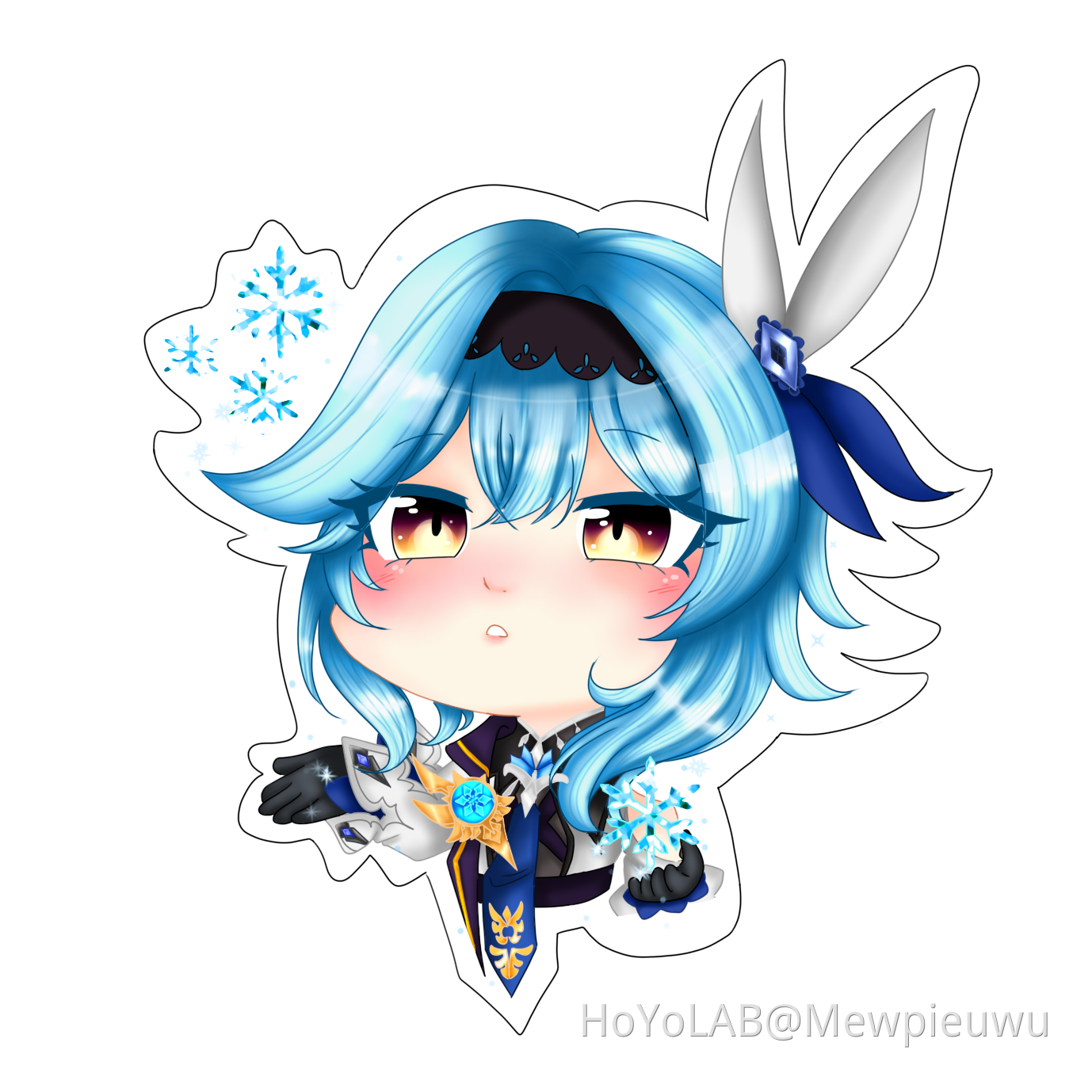 Eula Snow Sticker ️ Genshin Impact | HoYoLAB