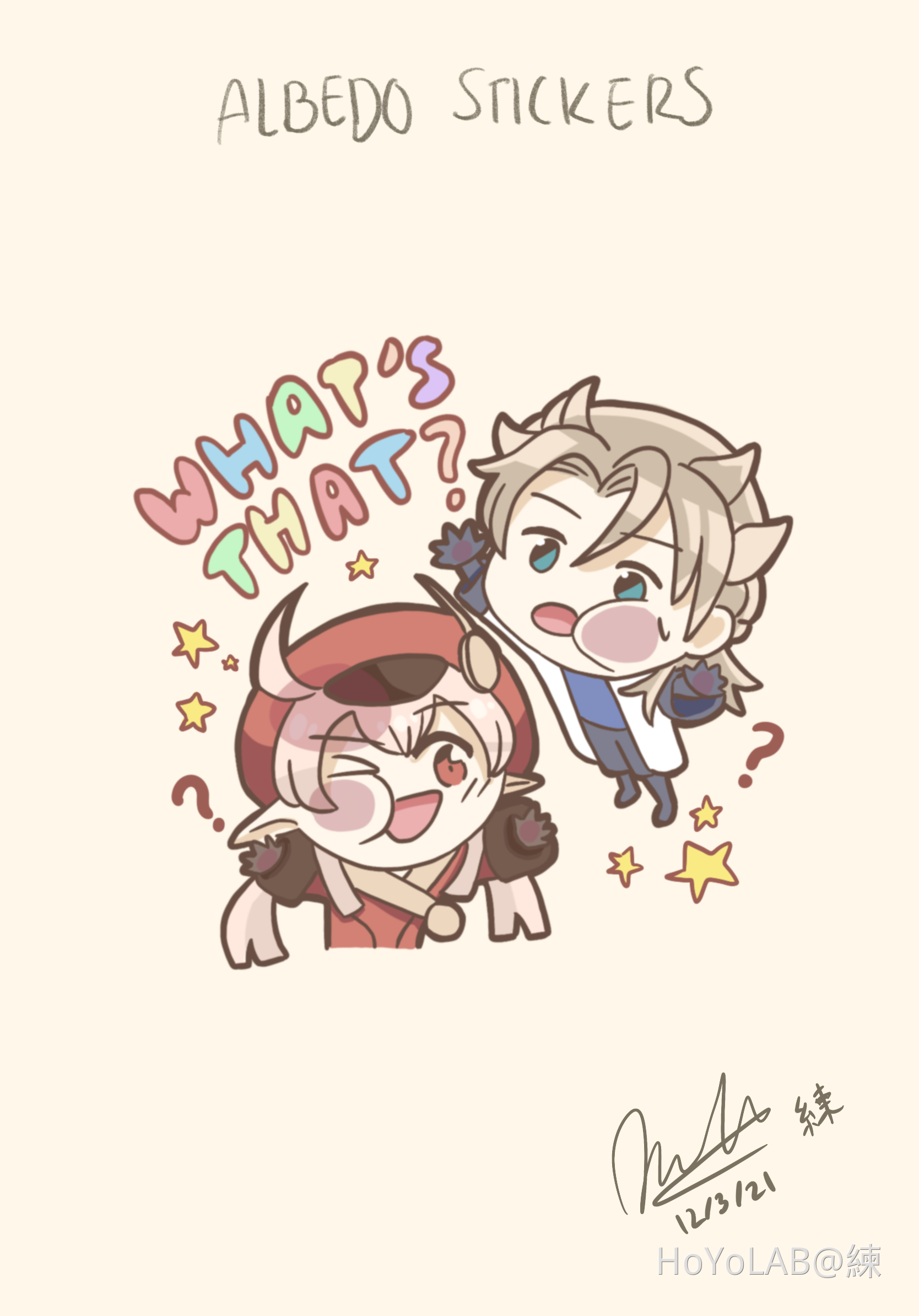 Albedo Stickers | Genshin Impact | HoYoLAB