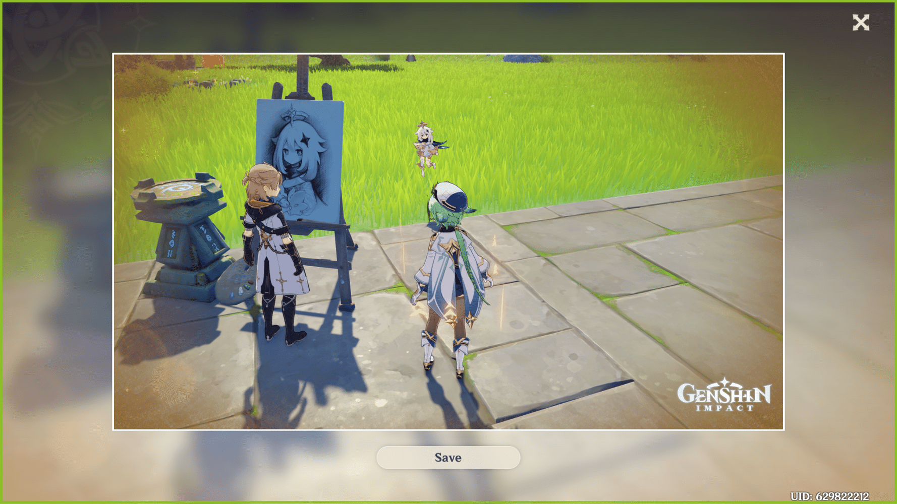 Albedo painting Paimon in serenitea pot Genshin Impact | HoYoLAB