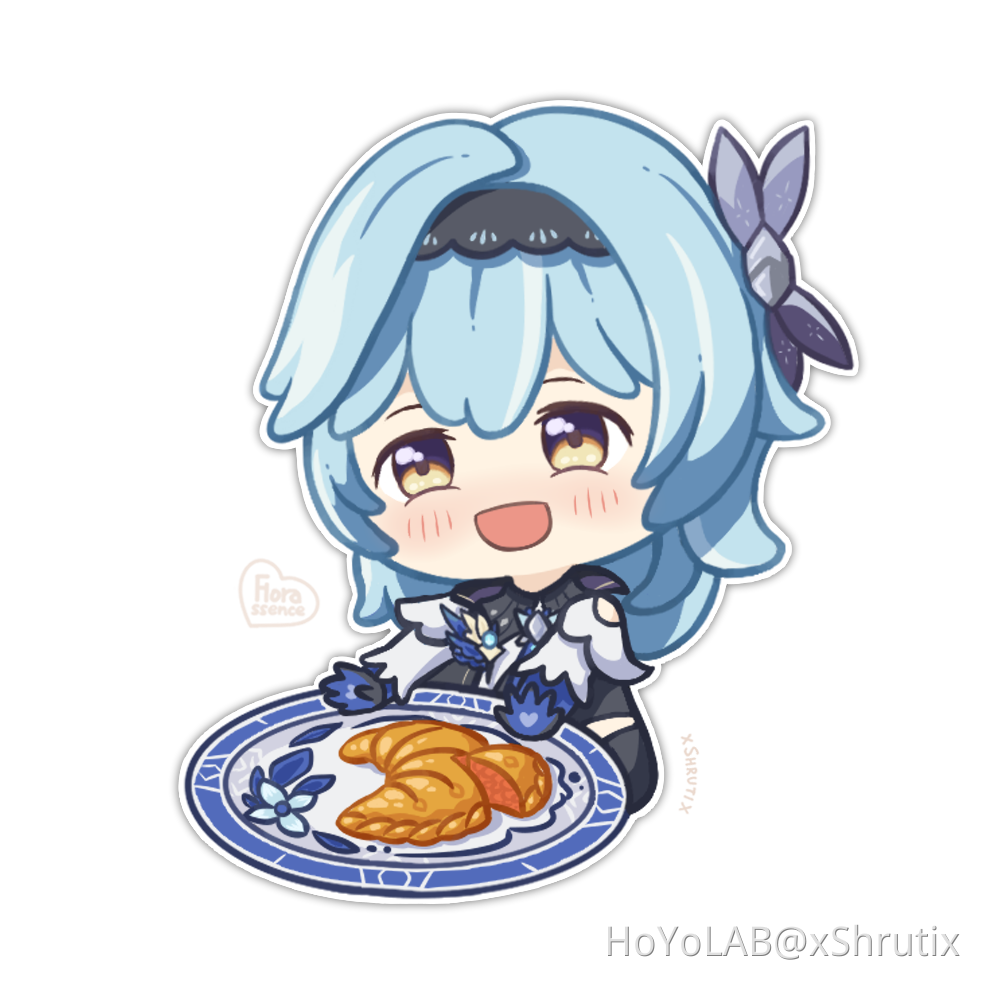 Eula enjoying Stormcrest Pie Genshin Impact | HoYoLAB