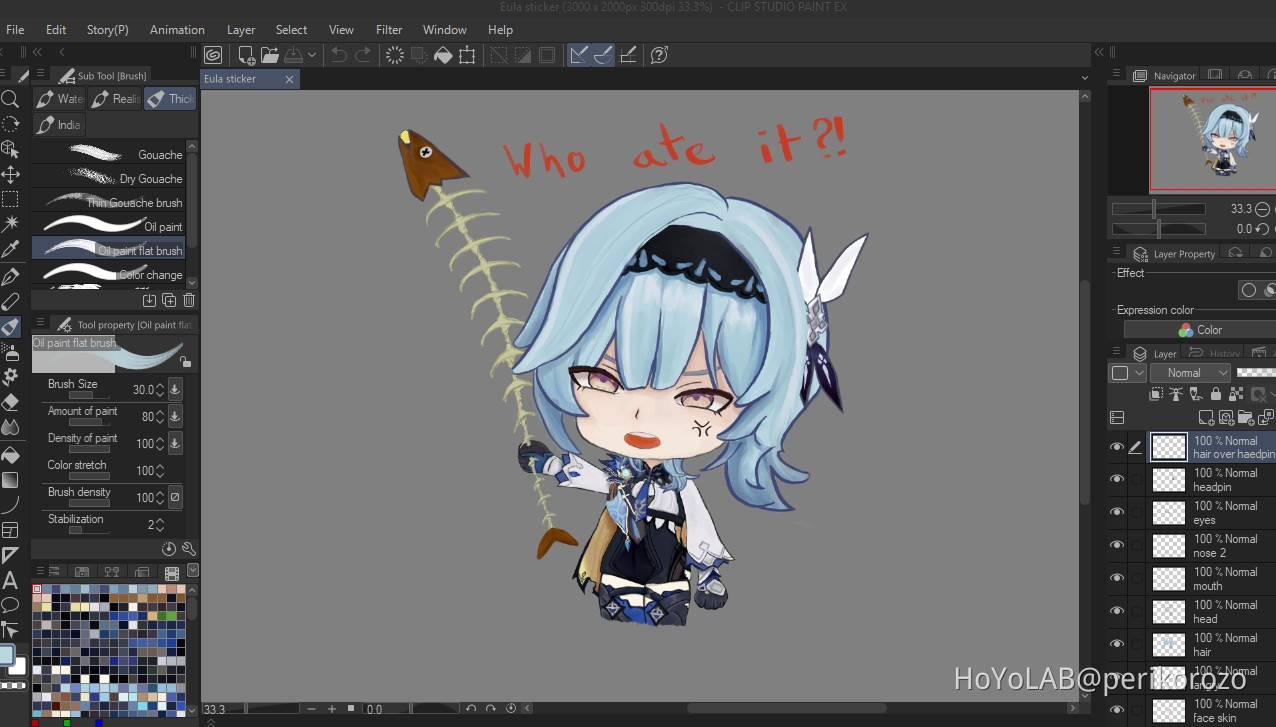 Angry Eula Sticker | Genshin Impact | HoYoLAB