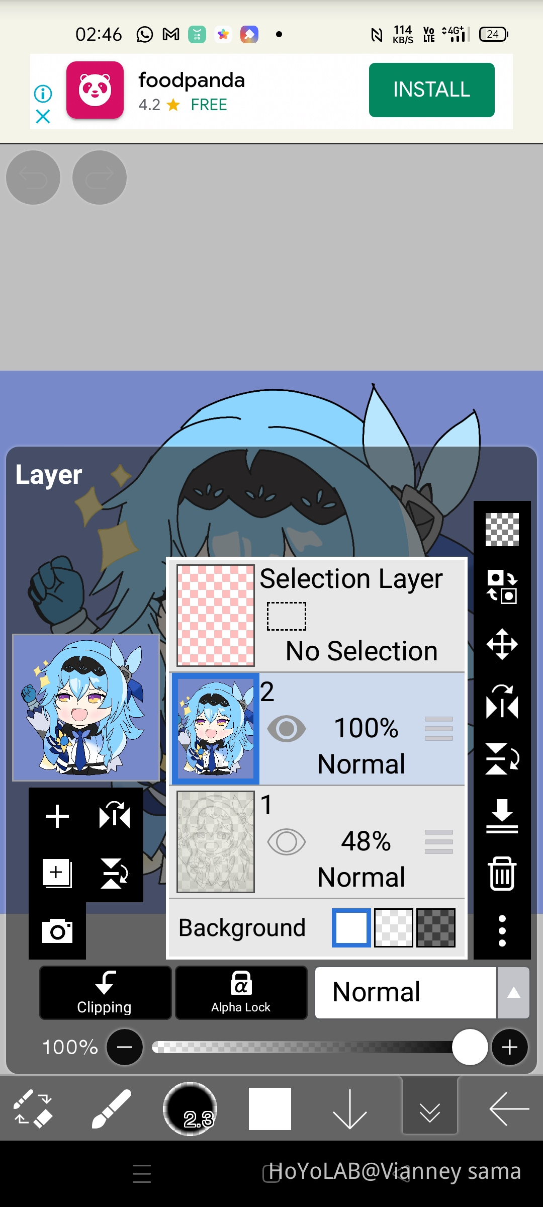 "Cheer up!" chibi Eula drawn by me ^^ | Genshin Impact | HoYoLAB