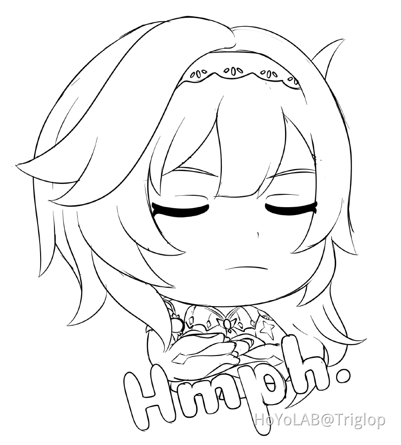 Eula Sticker - Hmph. - HoYoverse Player Community