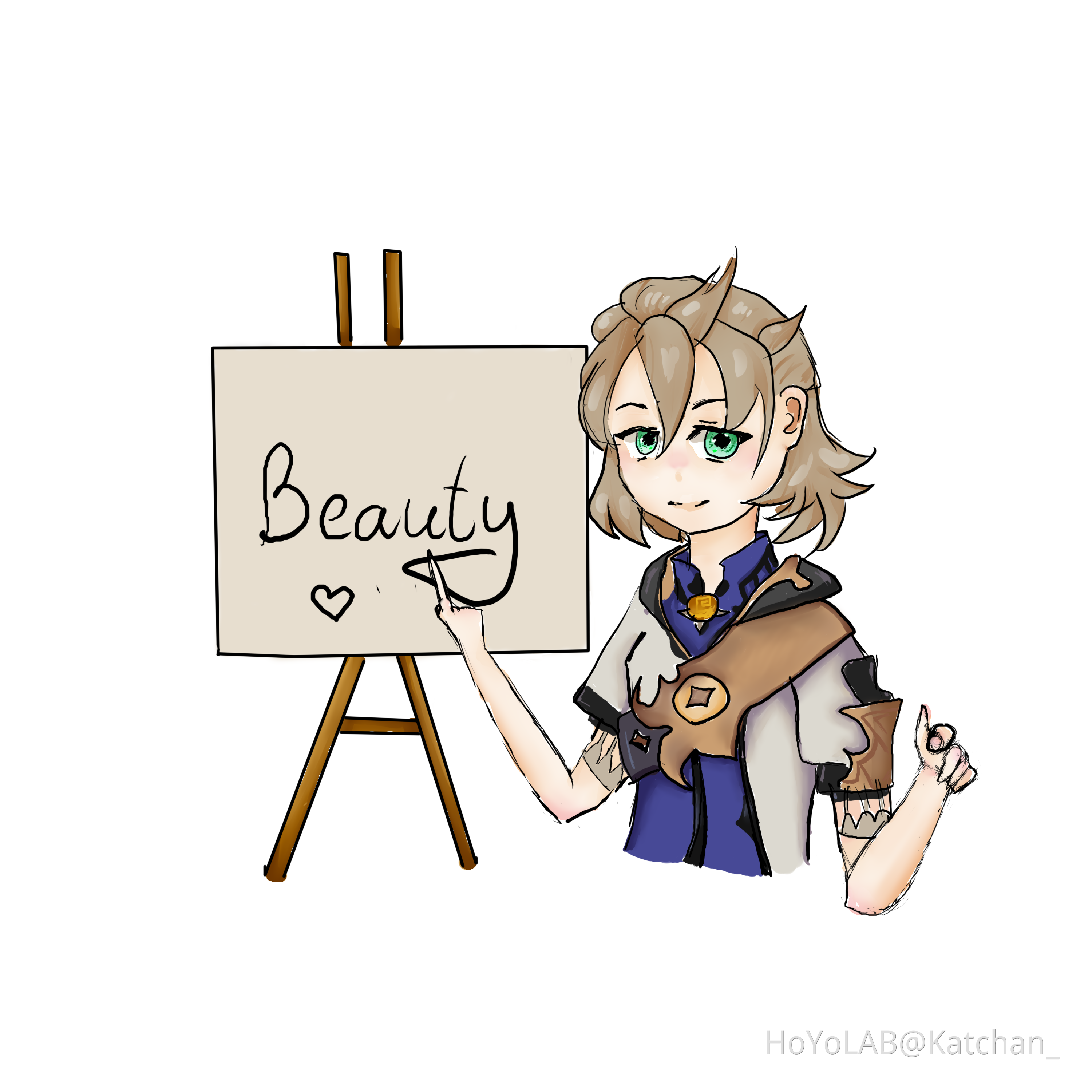 Albedo sticker "You are beauty" Genshin Impact | HoYoLAB