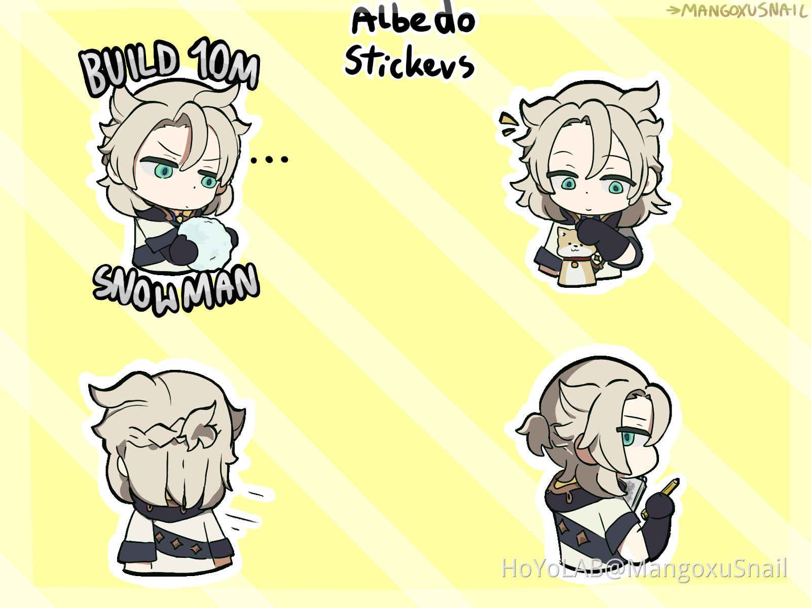 Albedo stickers Genshin Impact | HoYoLAB