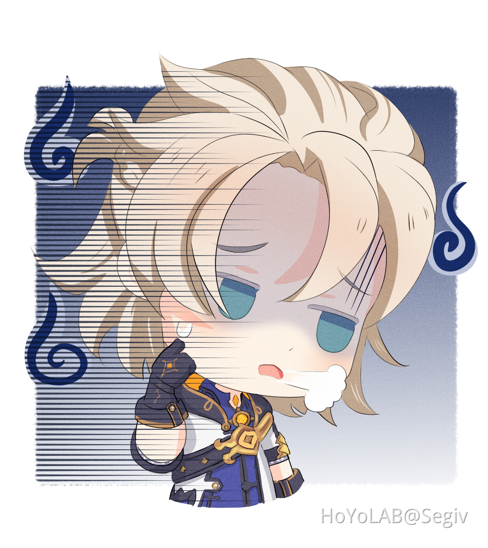 Albedo Sticker Sigh Genshin Impact | HoYoLAB