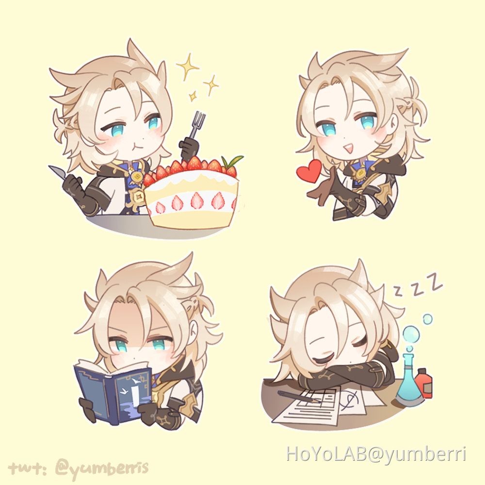 Albedo Sticker Emoji Genshin Impact | HoYoLAB