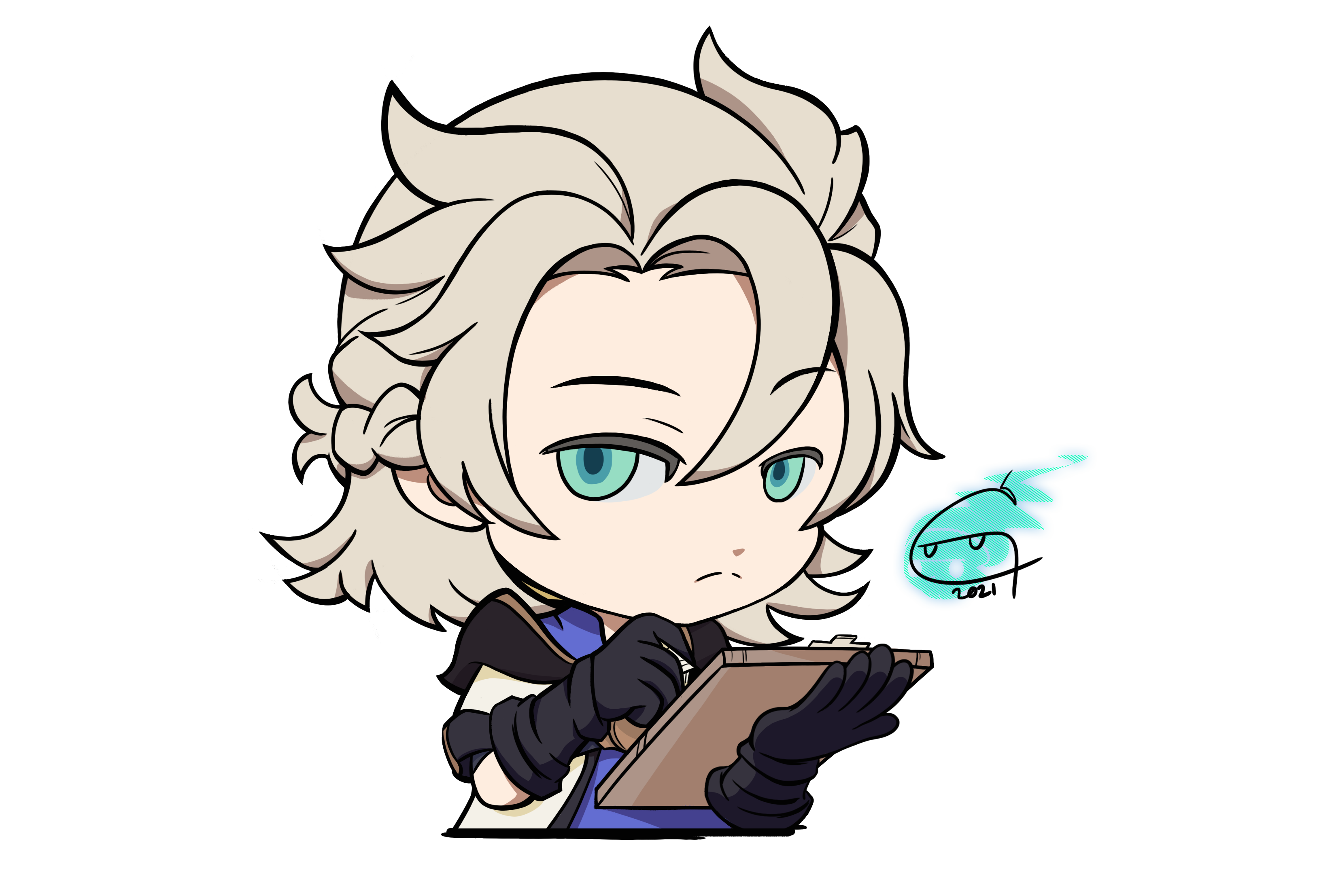 Albedo Emoji Sticker "Thoroughly Observing" Genshin Impact | HoYoLAB