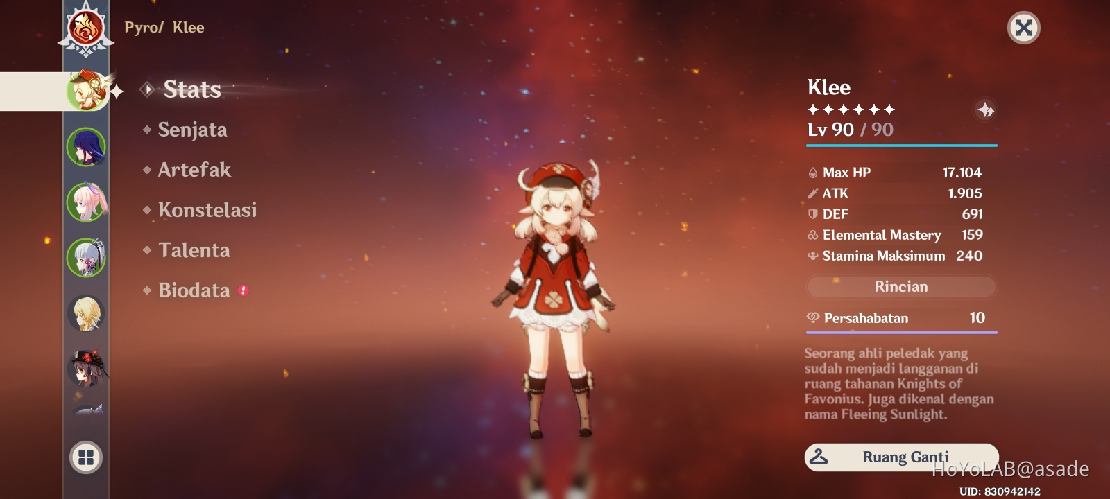 Build Klee ku "smentara" Genshin Impact | HoYoLAB