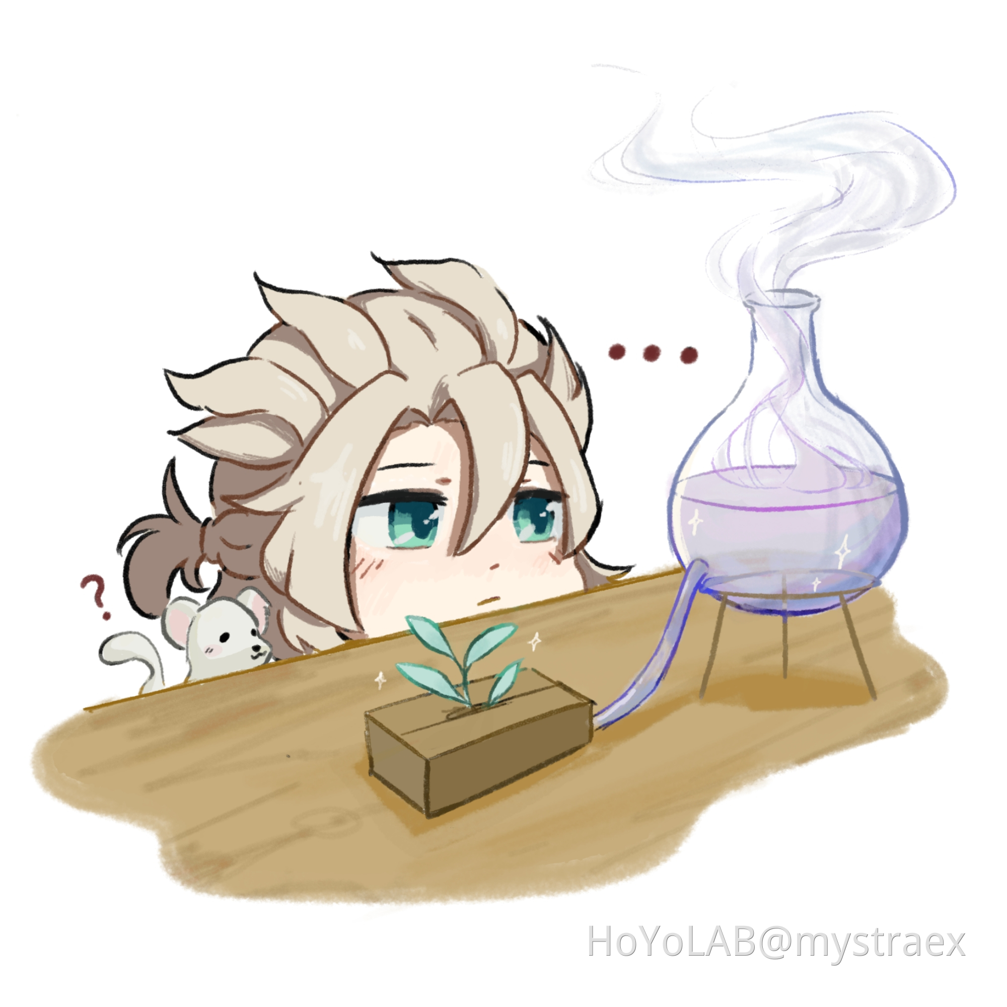 observing... (albedo sticker) Genshin Impact | HoYoLAB