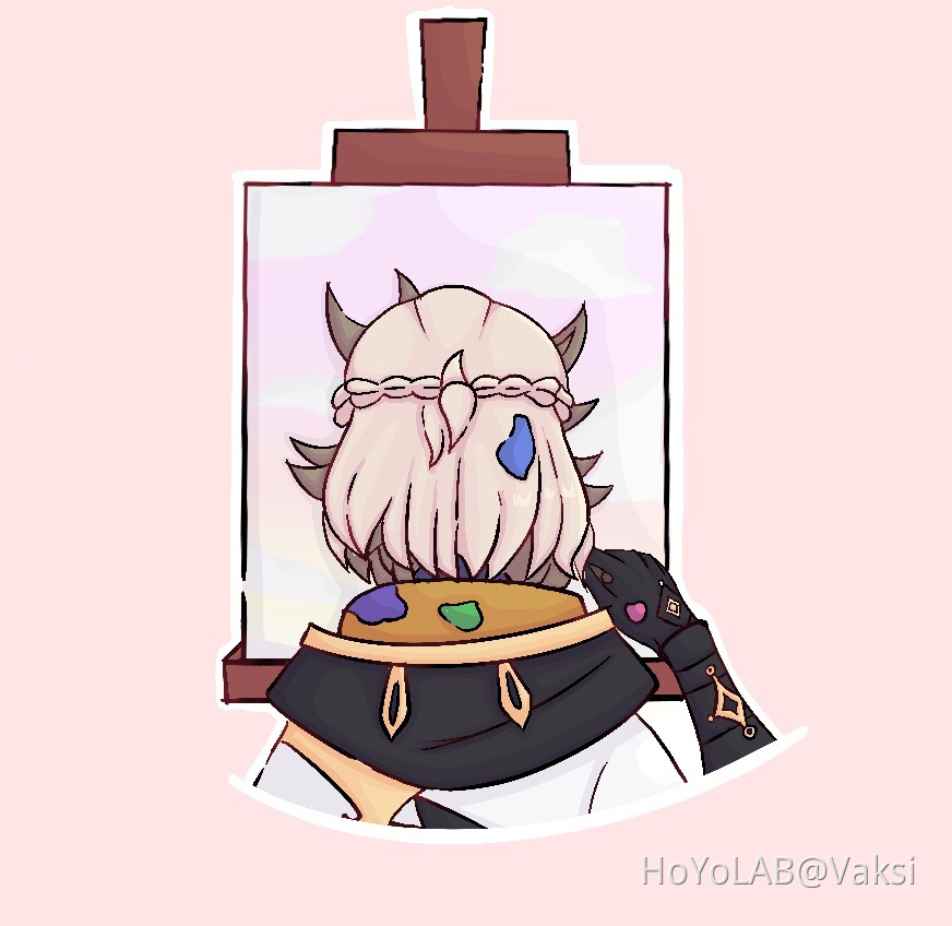 Albedo emoji: painting! Genshin Impact | HoYoLAB