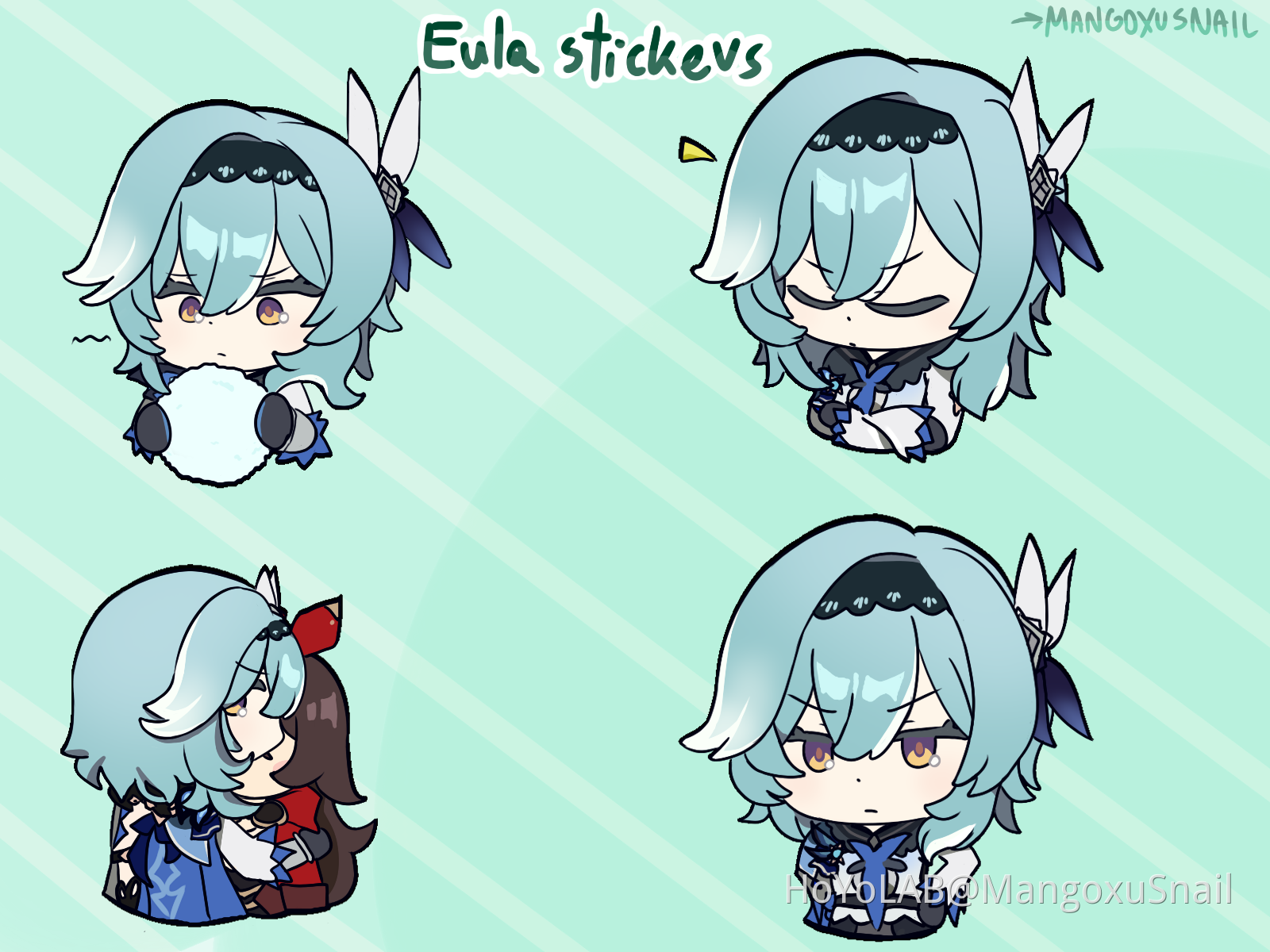eula stickers........... late............... Genshin Impact | HoYoLAB