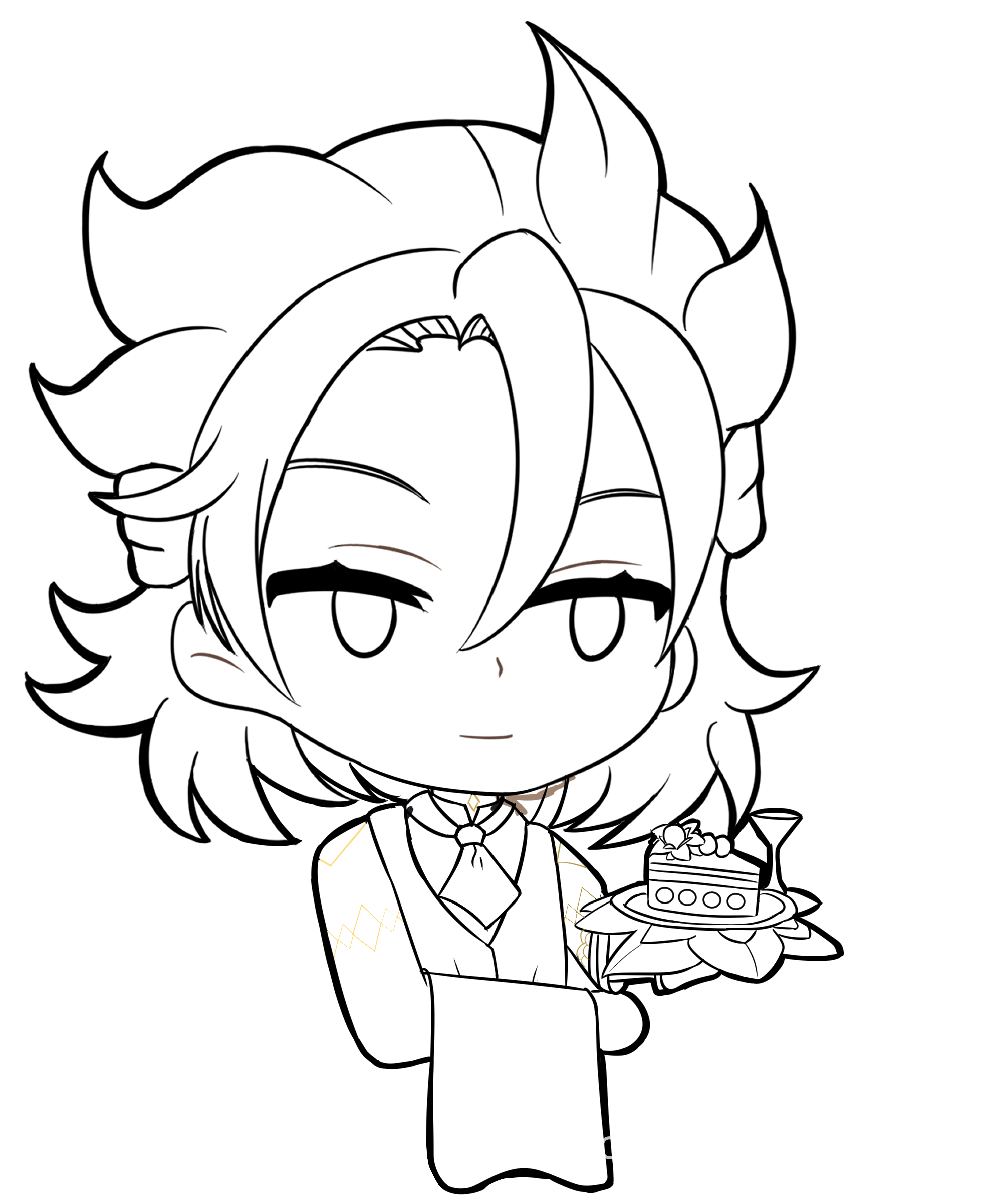 Butler Albedo ~ For Stickers context ! | Genshin Impact | HoYoLAB