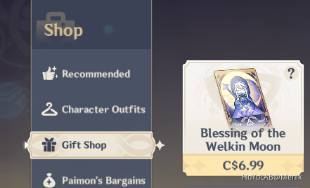 Shop Gift Option Genshin Impact | HoYoLAB