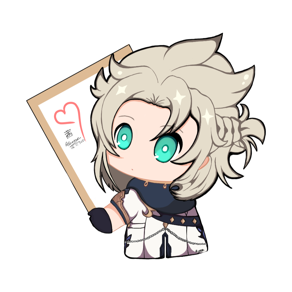 Chibi Albedo Sticker Genshin Impact | HoYoLAB