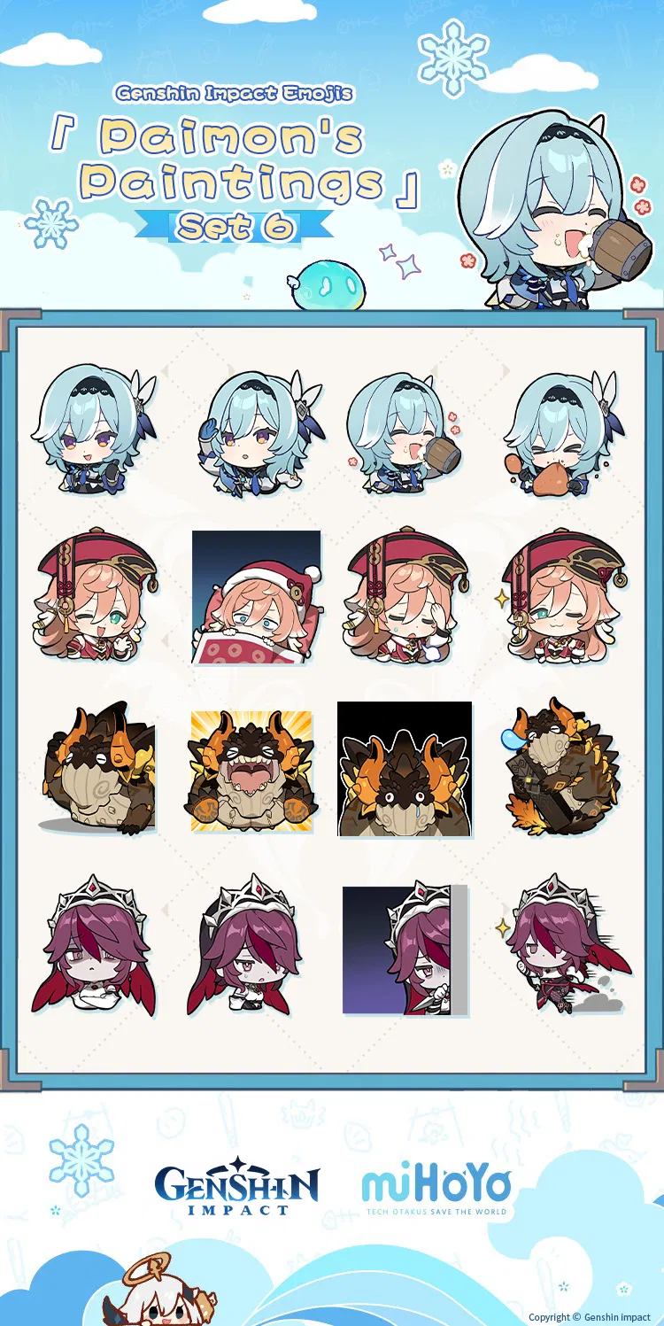 Genshin Impact ｜ Paimon's Paintings VI Emojis Now Available! Genshin ...