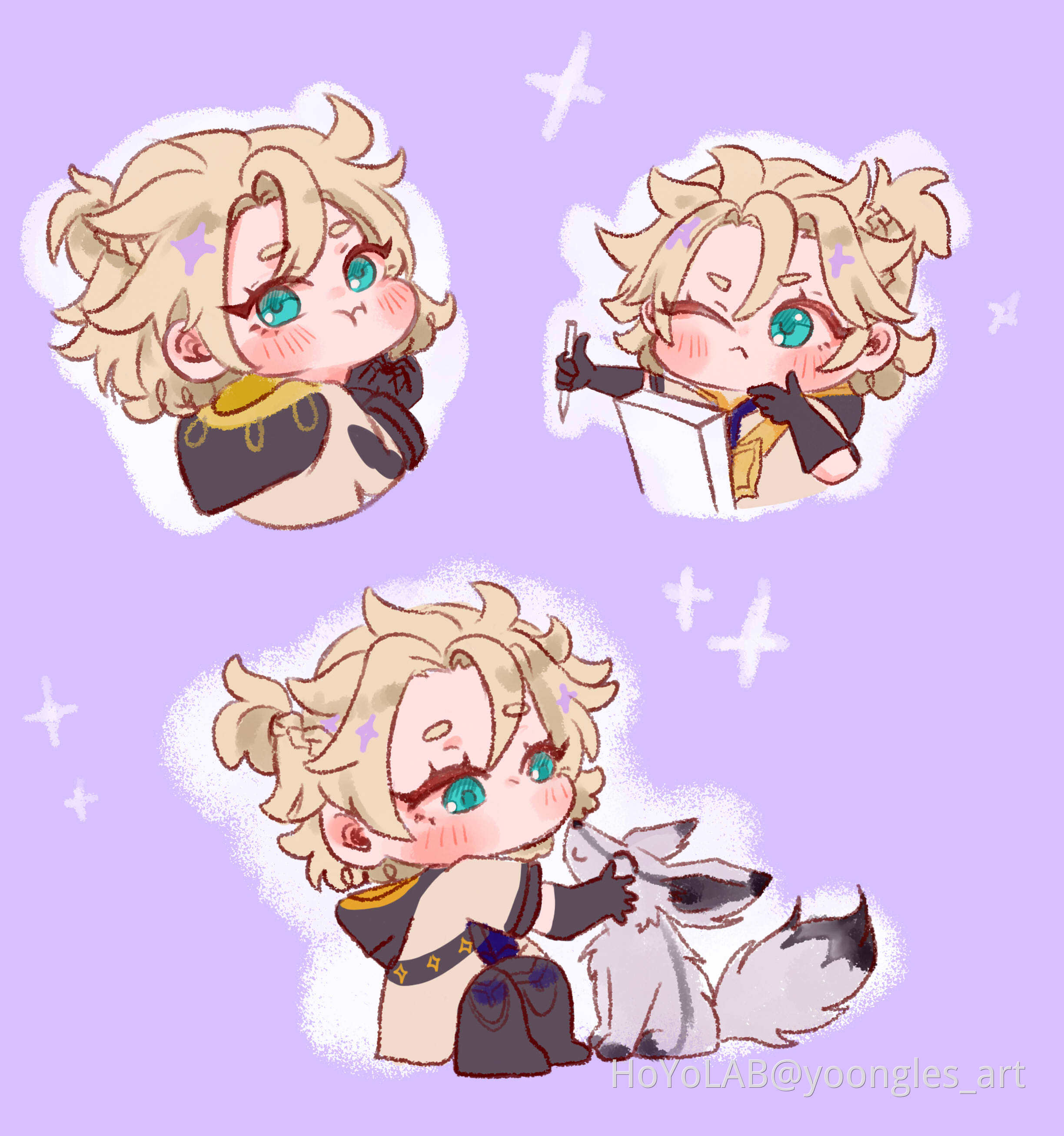 Albedo chibi stix Genshin Impact | HoYoLAB