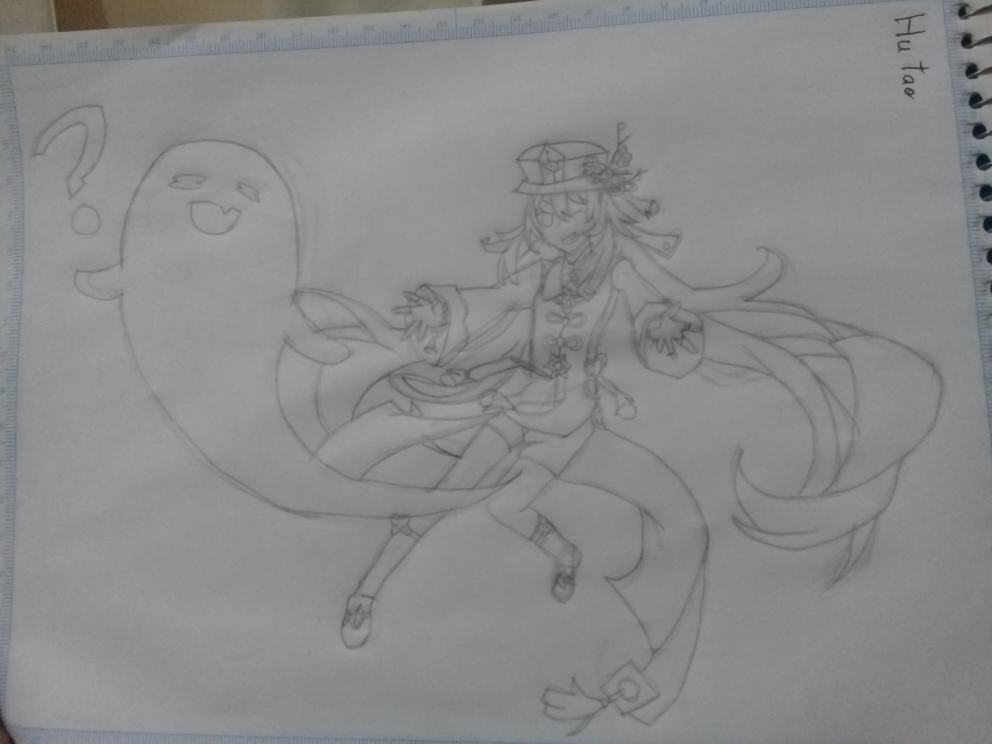 Hu Tao splash art drawing Genshin Impact | HoYoLAB