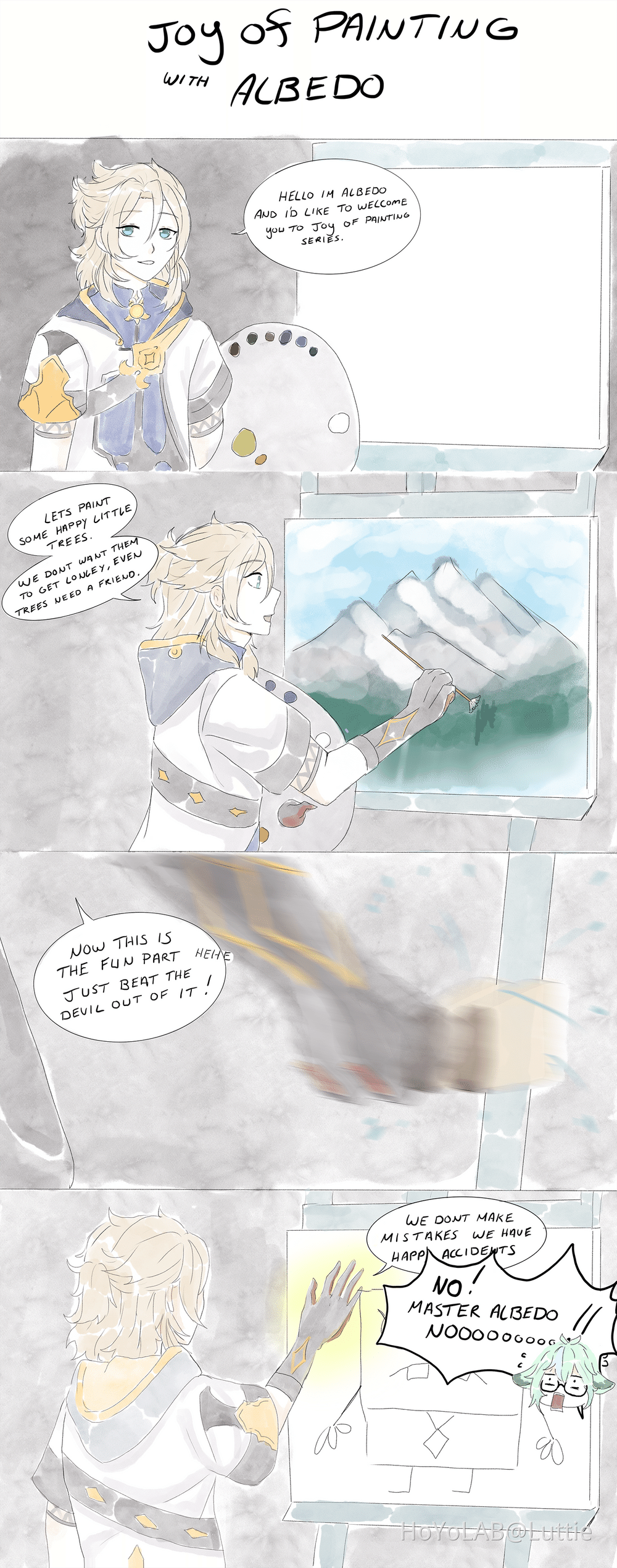Joy of painting with Albedo [SHORT COMIC] Genshin Impact | HoYoLAB