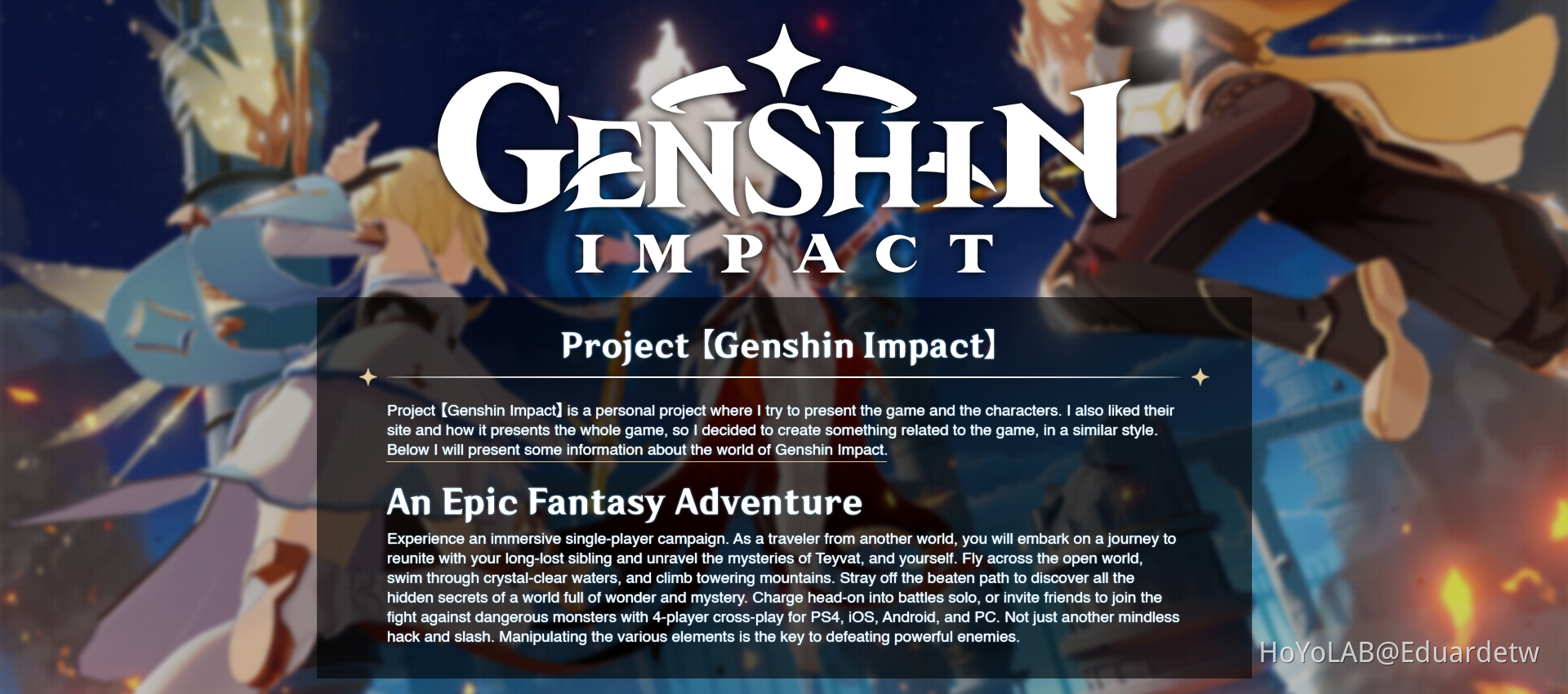 Project【Genshin Impact】 Genshin Impact | HoYoLAB