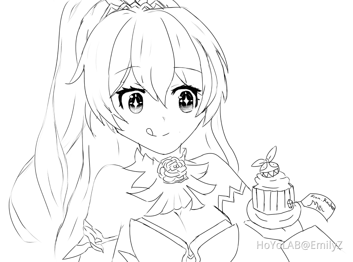 [Lineart] Surprise From Mei Senpai Honkai Impact 3rd | HoYoLAB