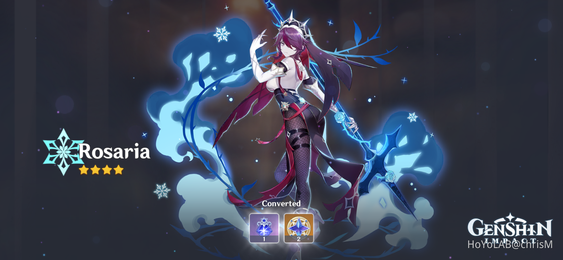 the first time i actually get a rosaria con on this banner all i get is ...