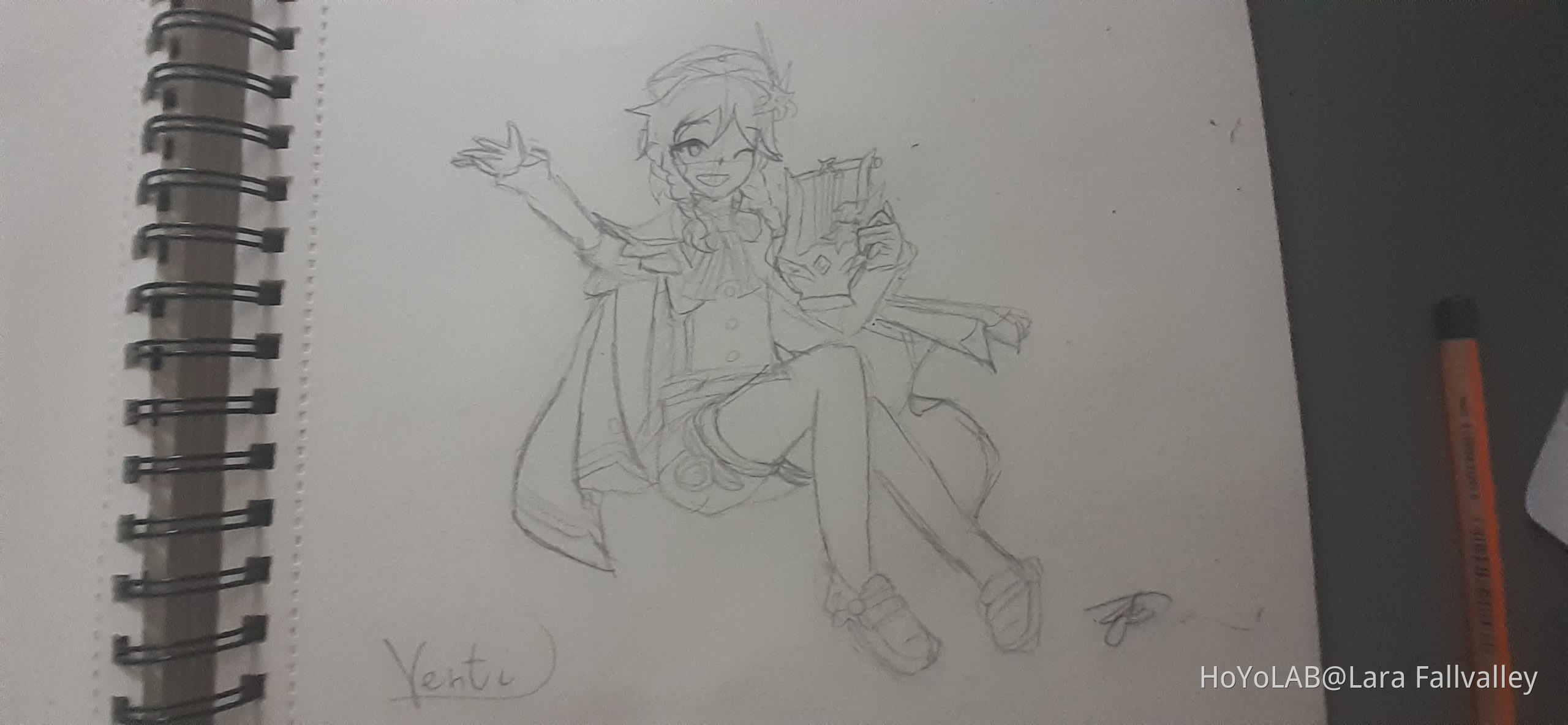 Venti on paper Genshin Impact | HoYoLAB